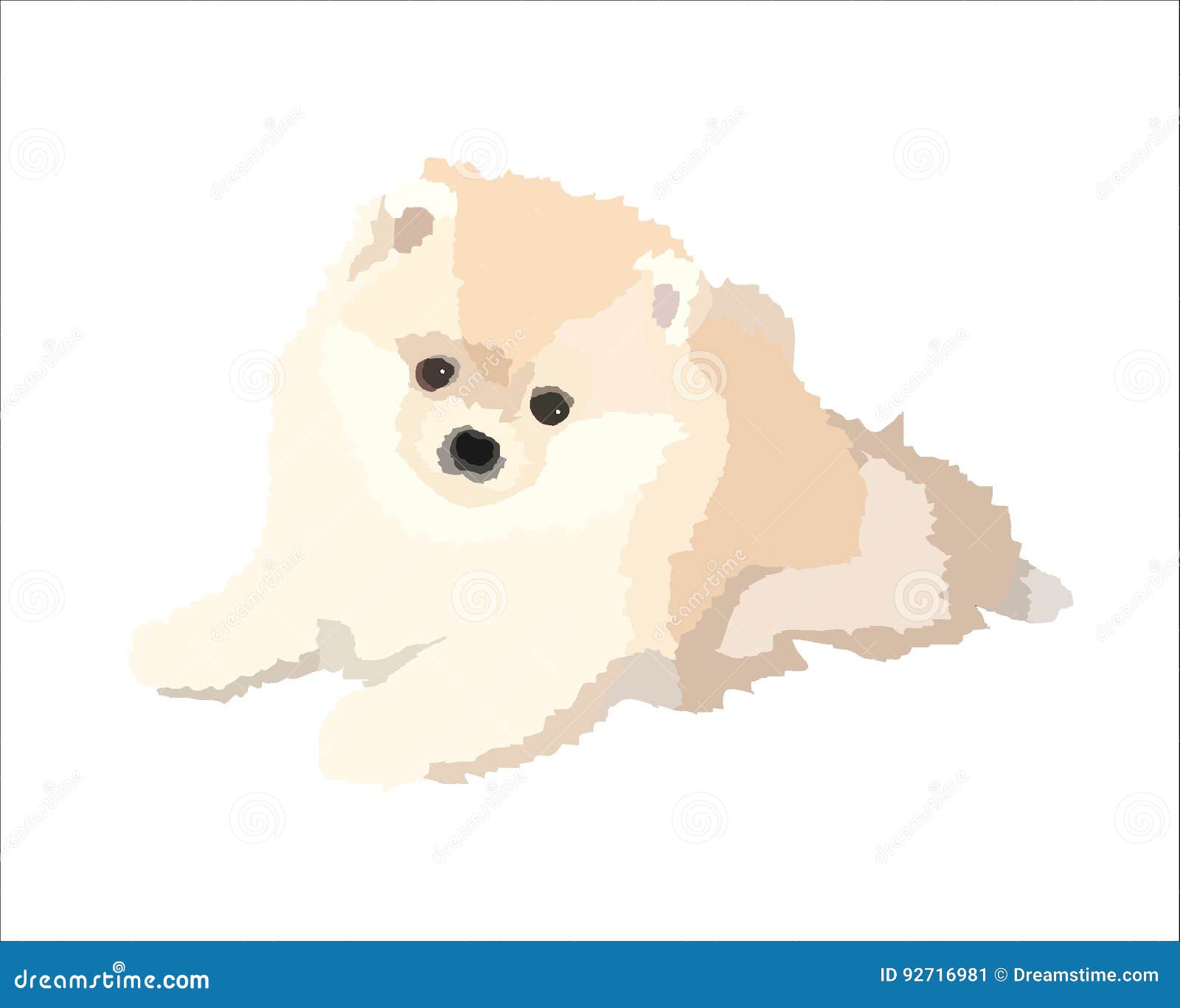 Stylized Spitz Dog Cartoon Vector | CartoonDealer.com #102712531