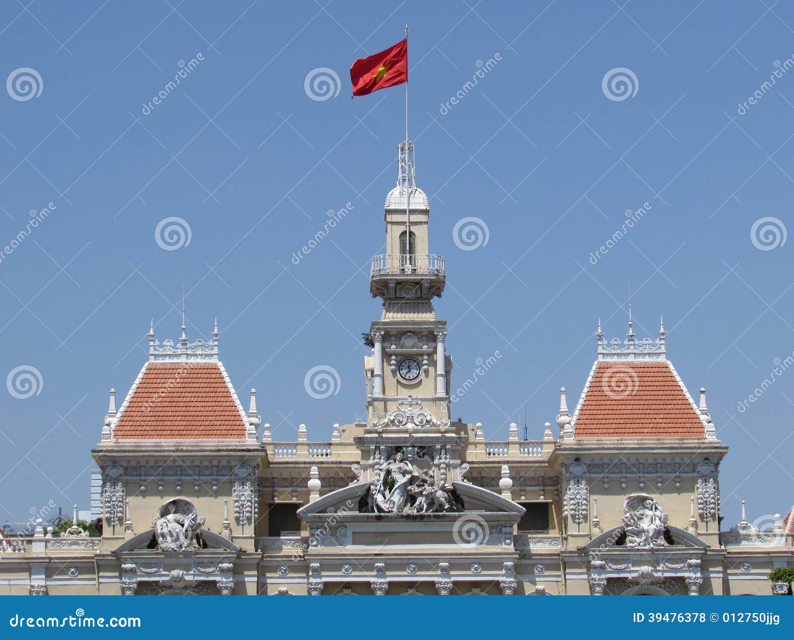 Spitzen-Ho Chi Minh City Hall Stockfoto - Bild von aufwendig, saigon ...