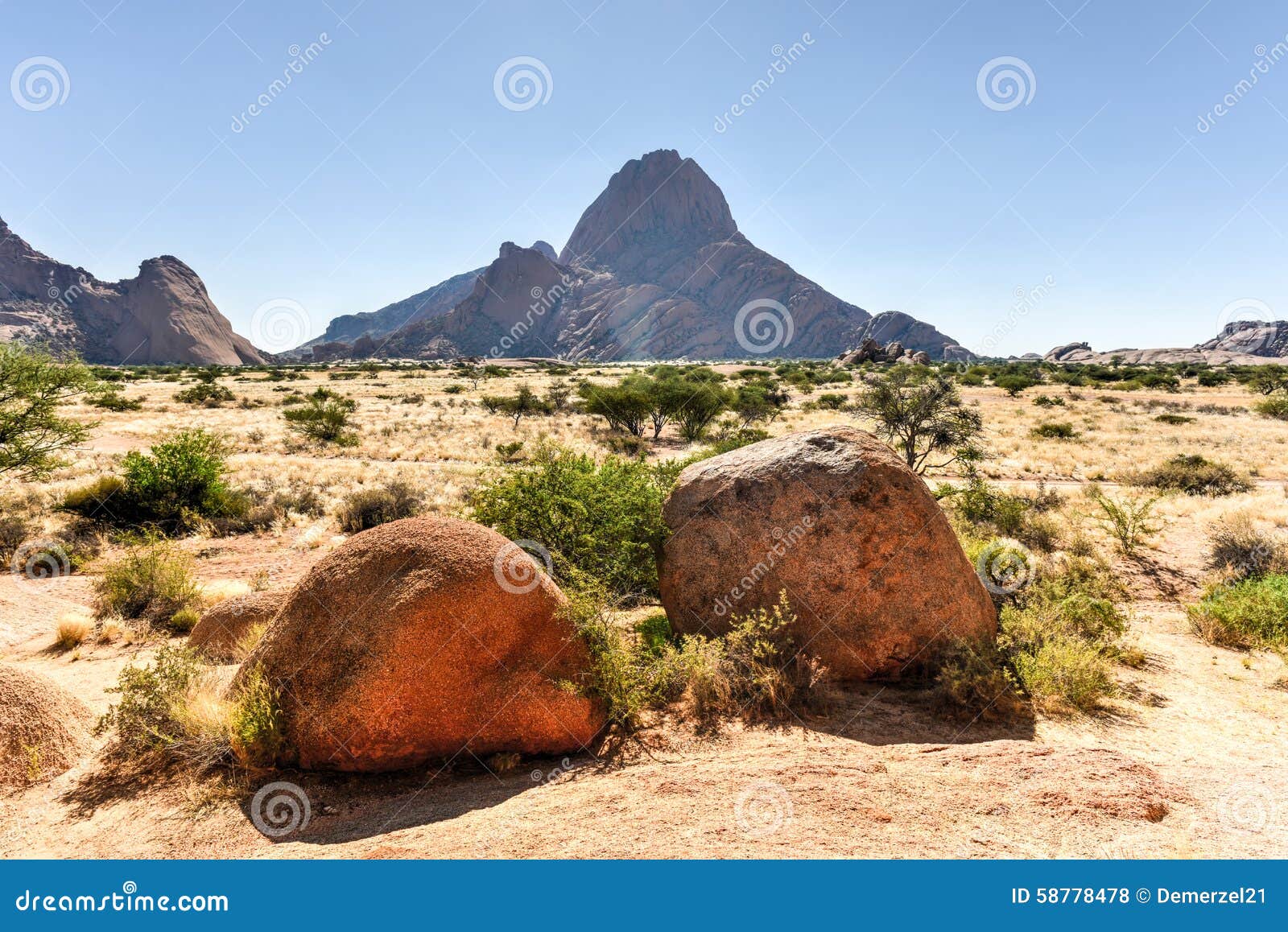 Spitzkoppe, Namibia stock photo. Image of arch, landscape - 58778478
