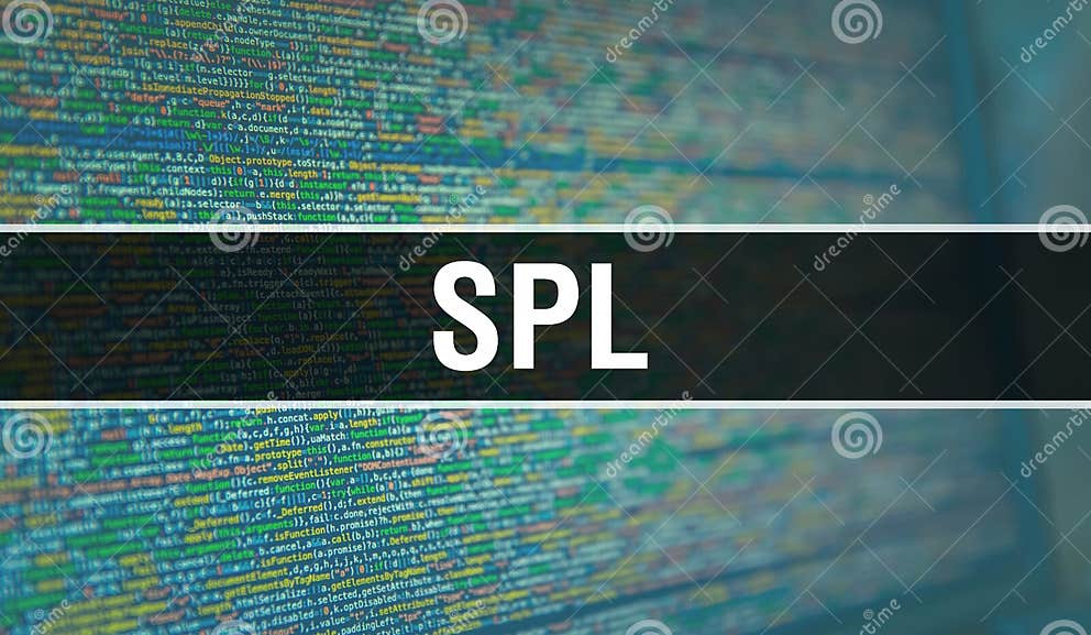 SPL with Binary Code Digital Technology Background. Abstract Background ...