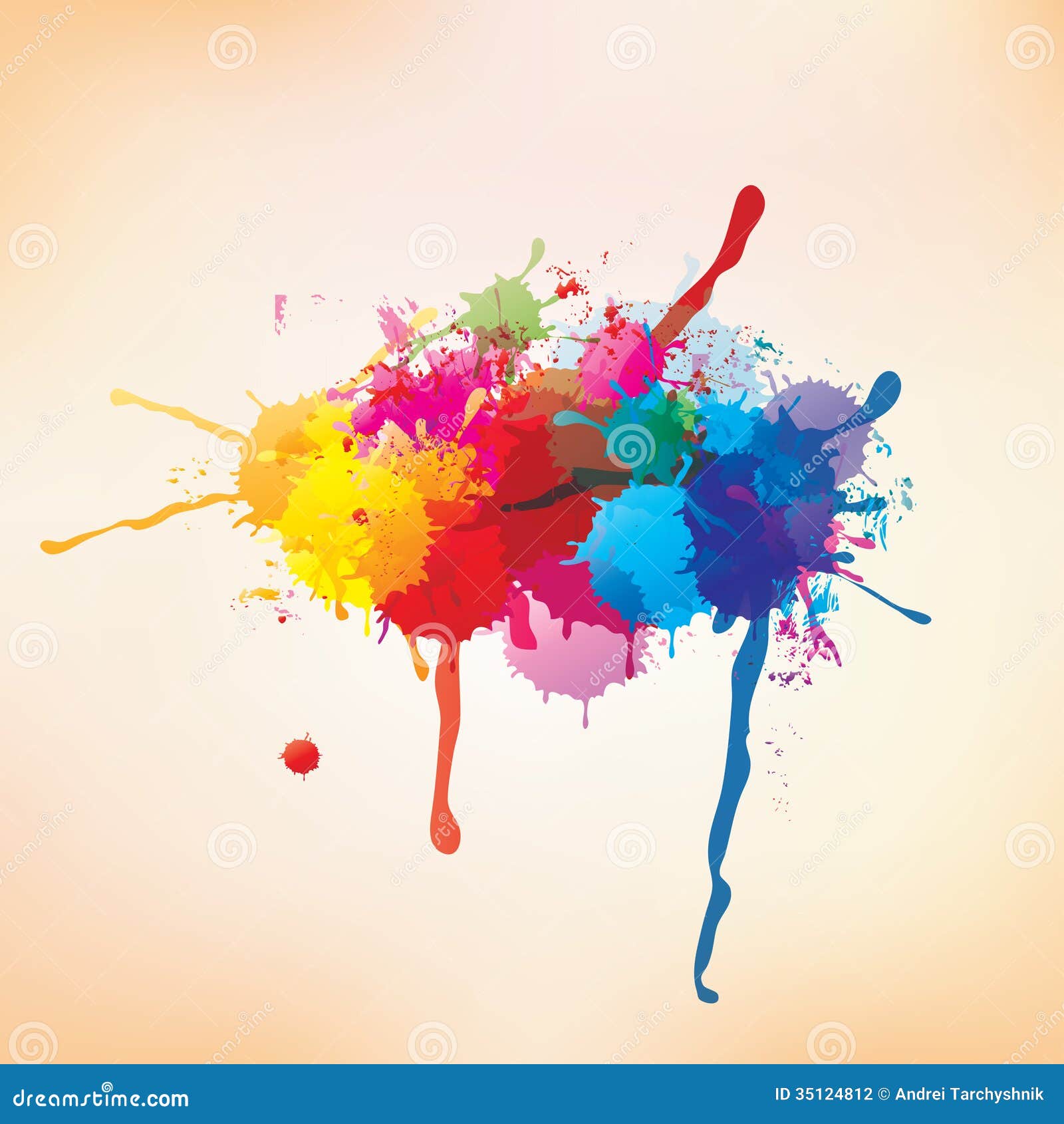 Splash on Abstract Background Stock Vector - Illustration of decorative ...
