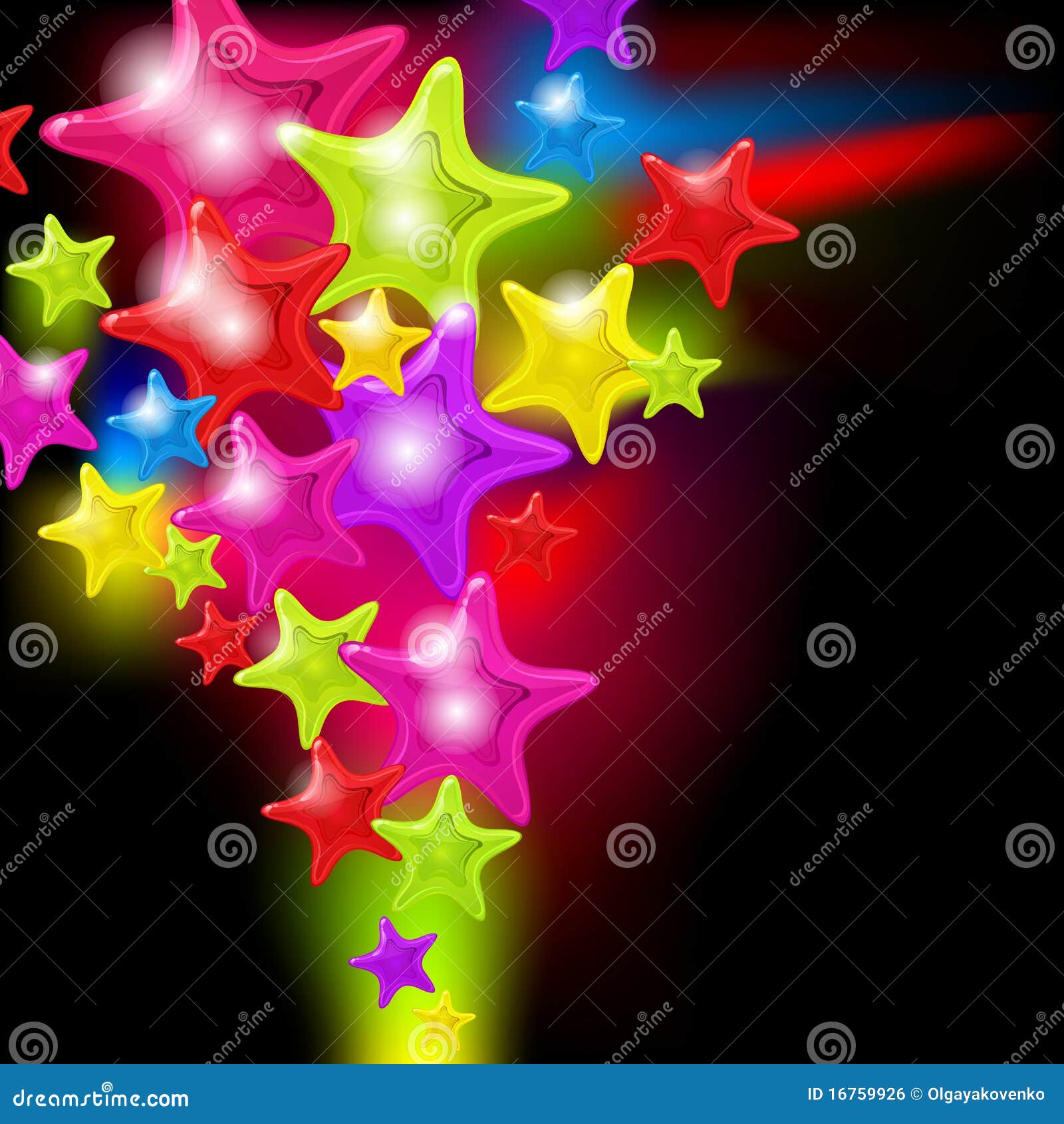 Splash of Abstract Glossy Stars Stock Vector - Illustration of ...
