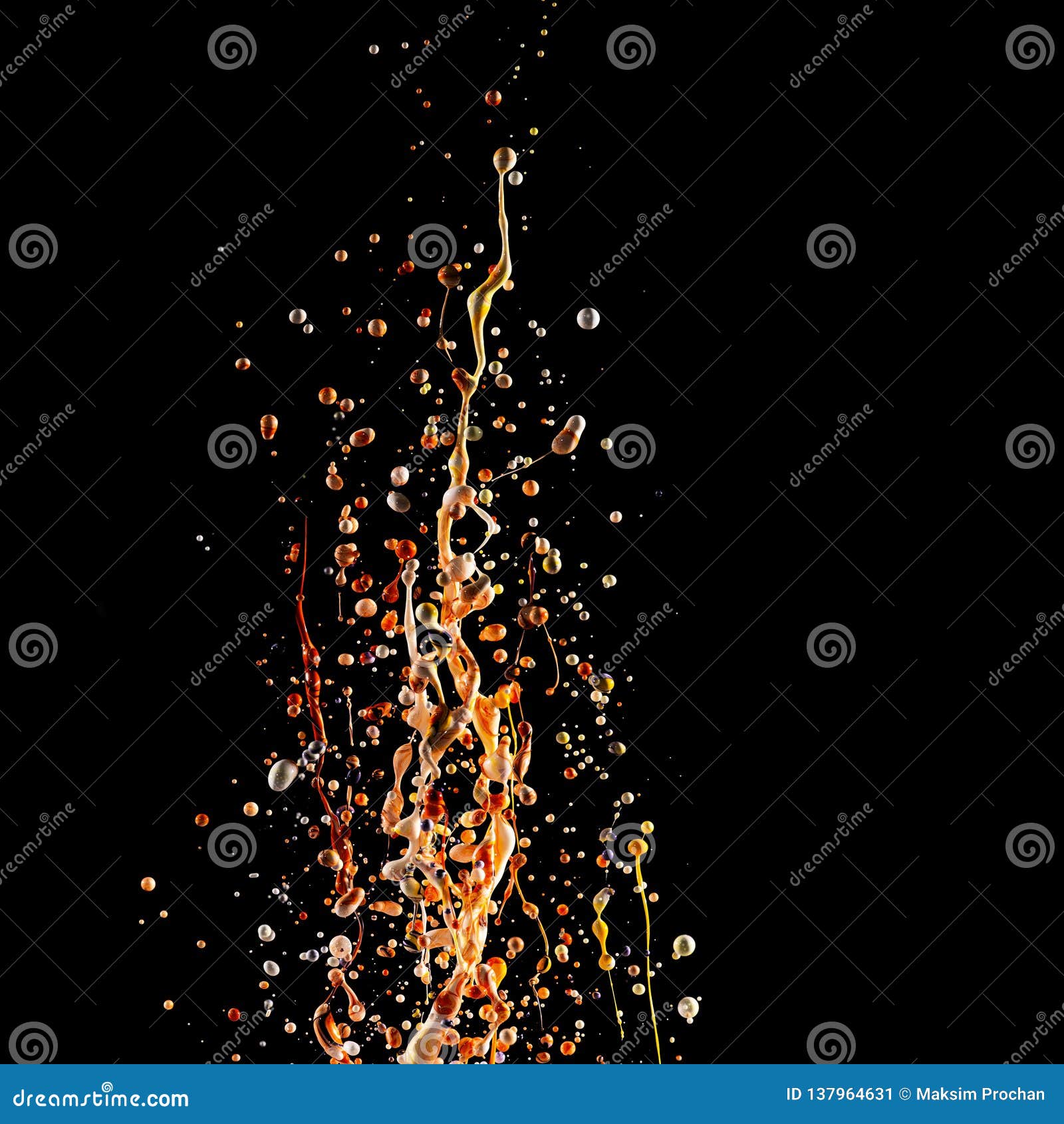 Splash of Acrylic Paint, Multicolored Paints Explosion, Abstract ...