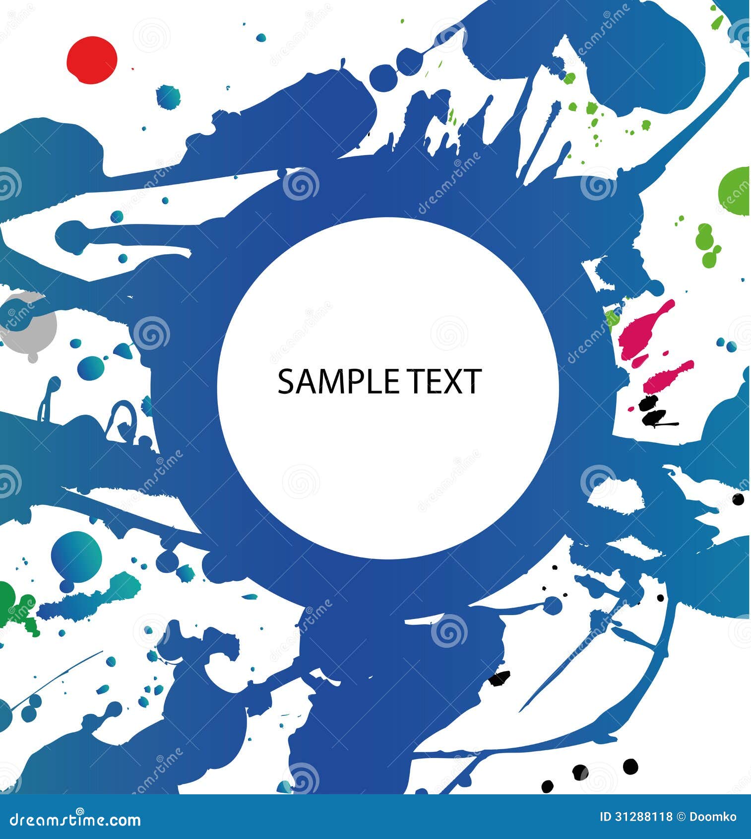 Splash Background with Blank Circle Stock Vector - Illustration of ...