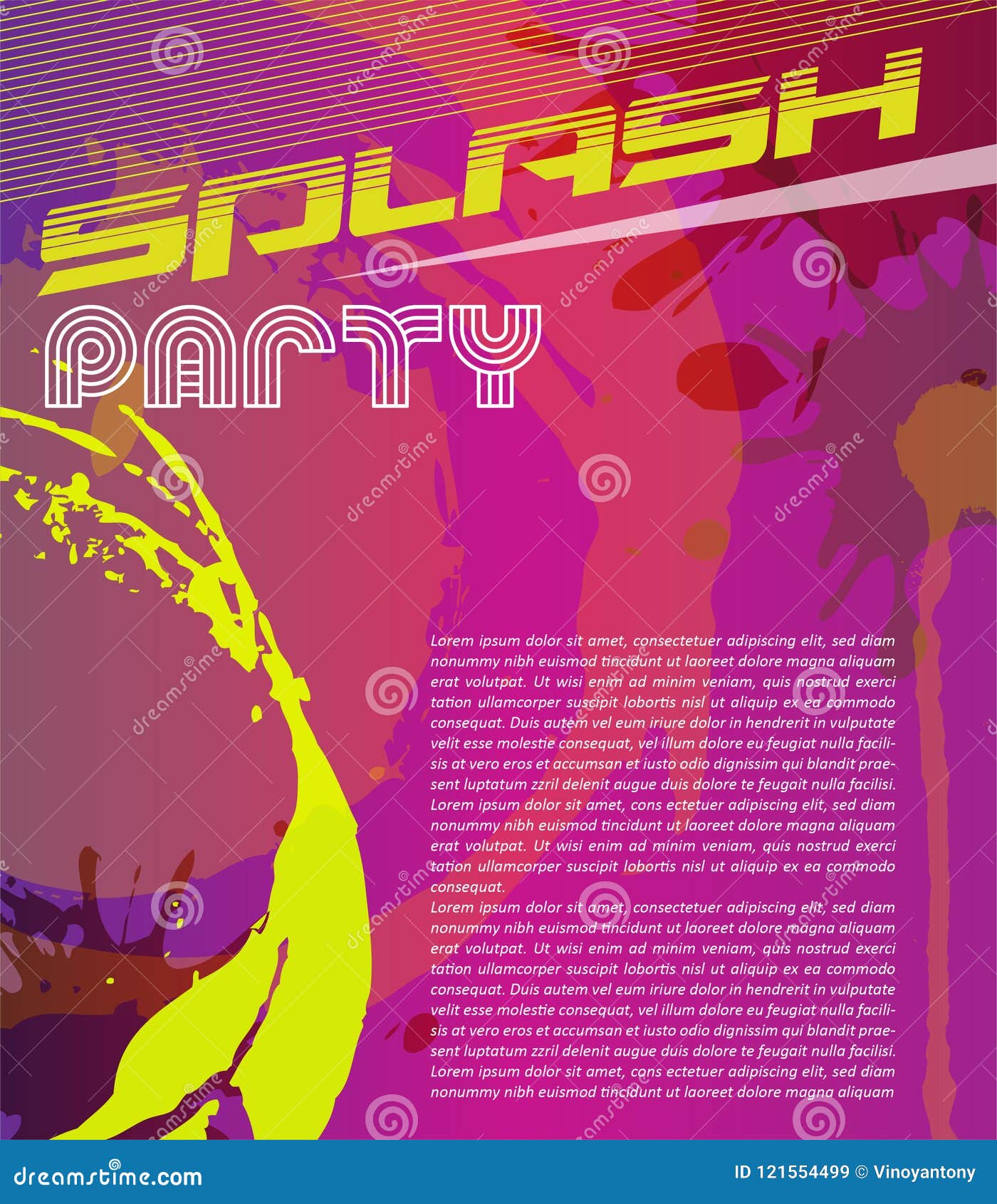 Splash Background Party Vector Invite Abstract Stock Vector ...