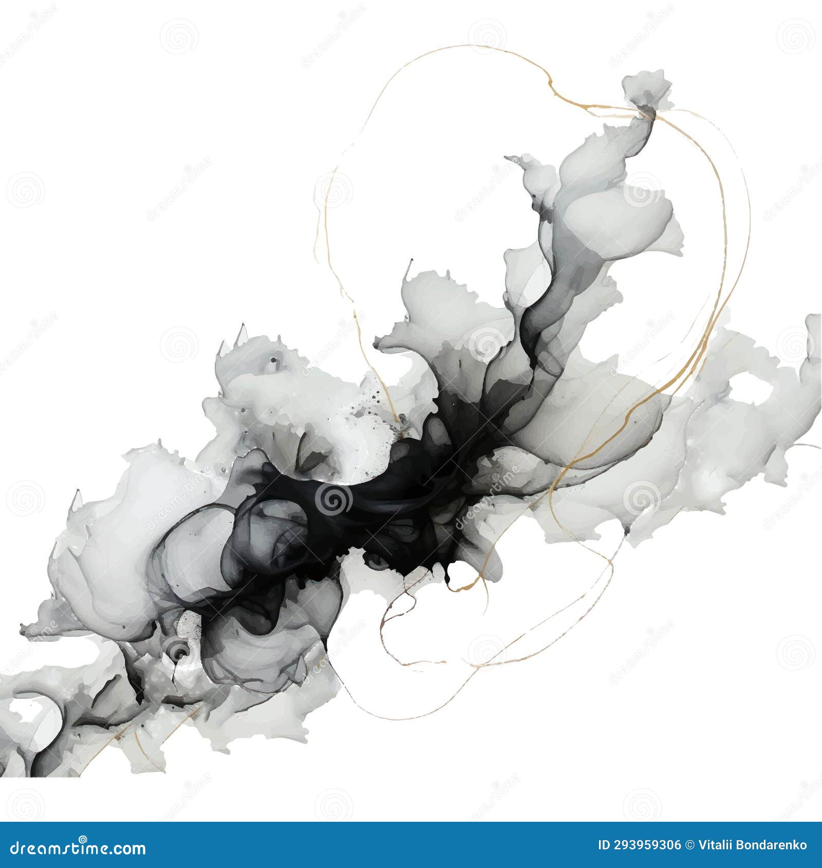 White Fluid Waves With Shadow Blue Background. Abstract Thaw Rounded ...