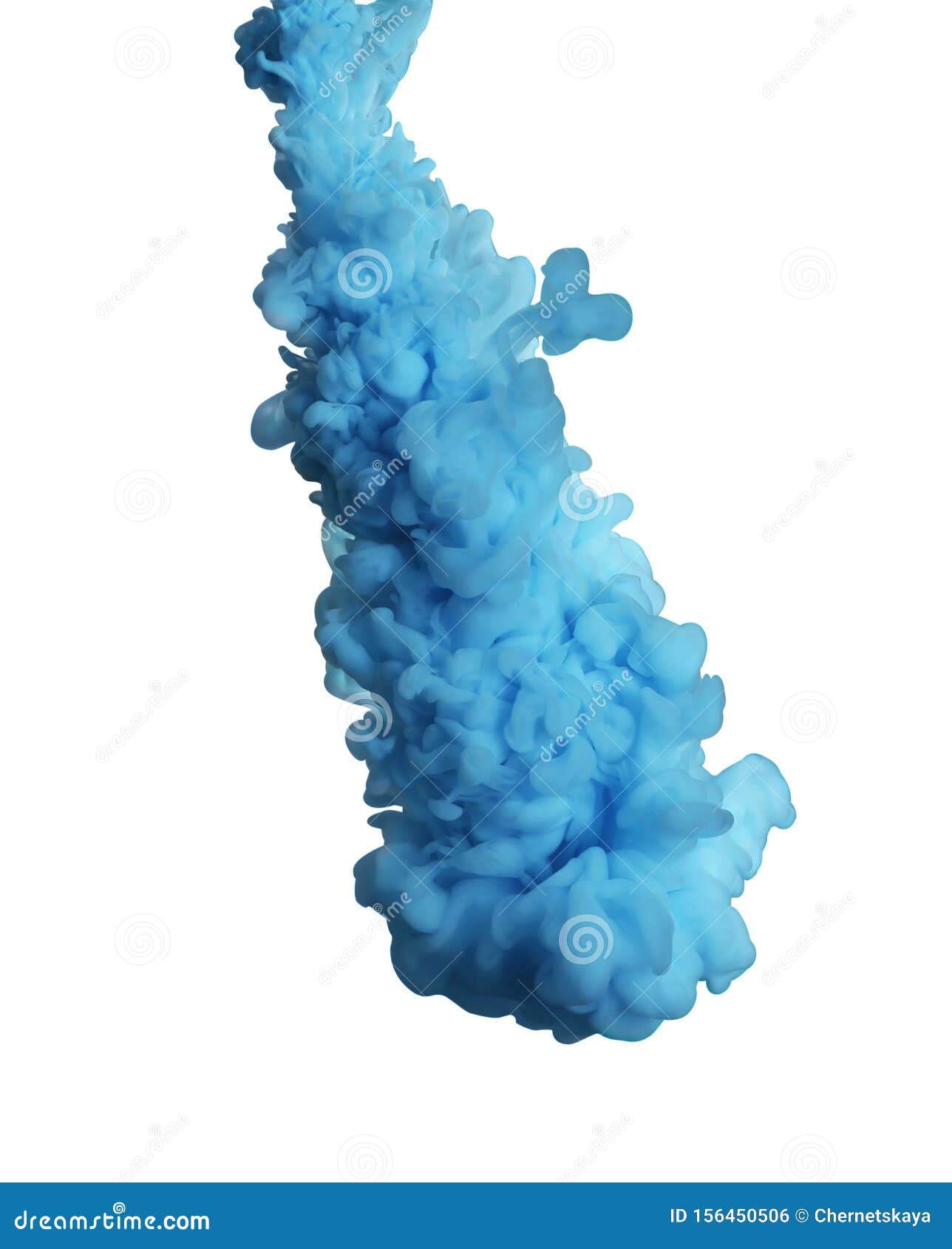 Splash of Blue Ink on White Stock Photo - Image of fantasy, abstract ...