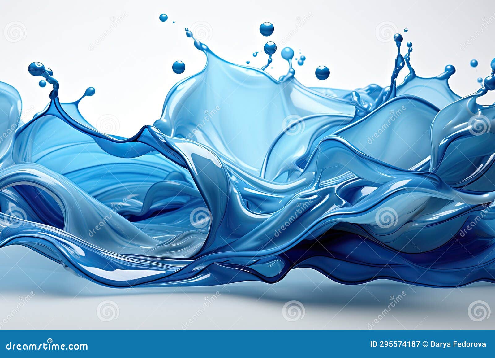 Splash of Blue Liquid on Light Background. Stock Illustration ...