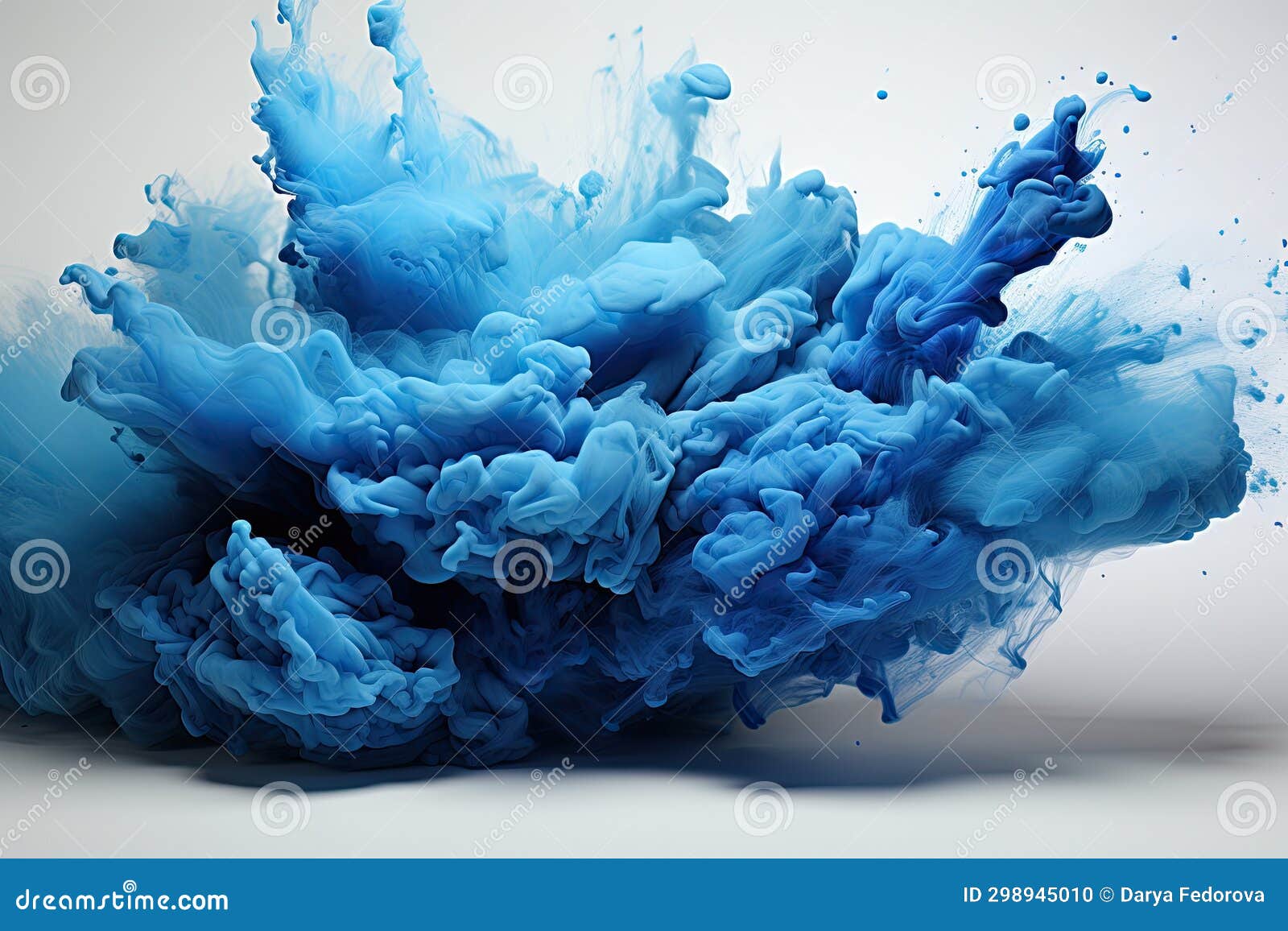 Splash of Blue Liquid on Light Background. Stock Illustration ...