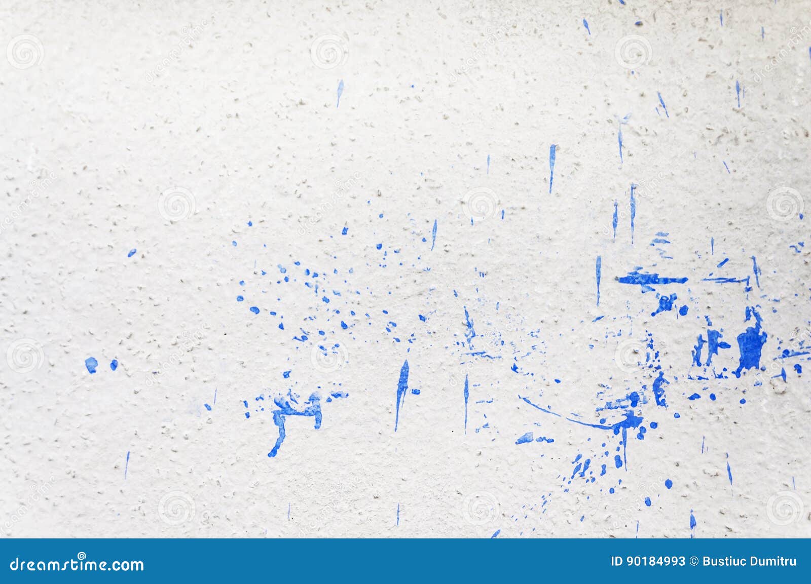 Splash of Blue Paint Drop in the Wall Stock Image - Image of pattern ...