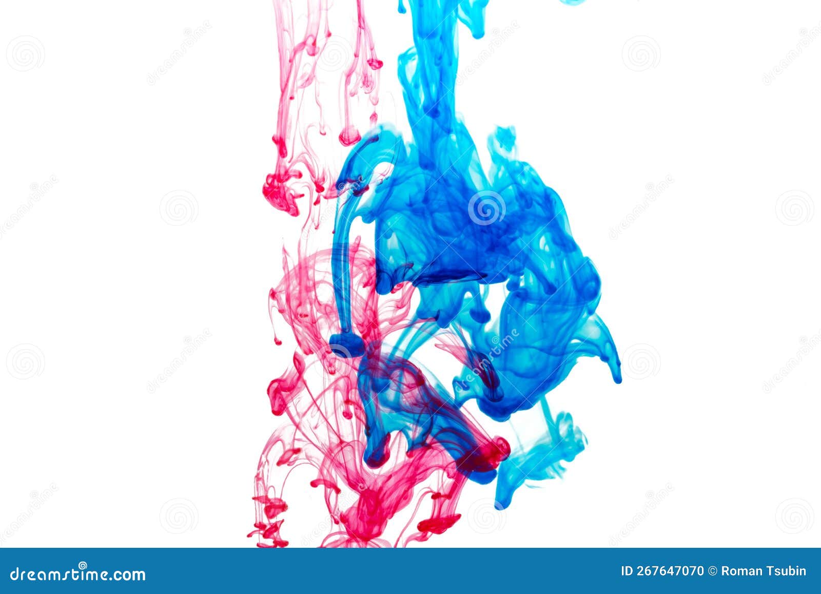 Splash of Blue and Red Paint Stock Photo - Image of isolated, cloud ...