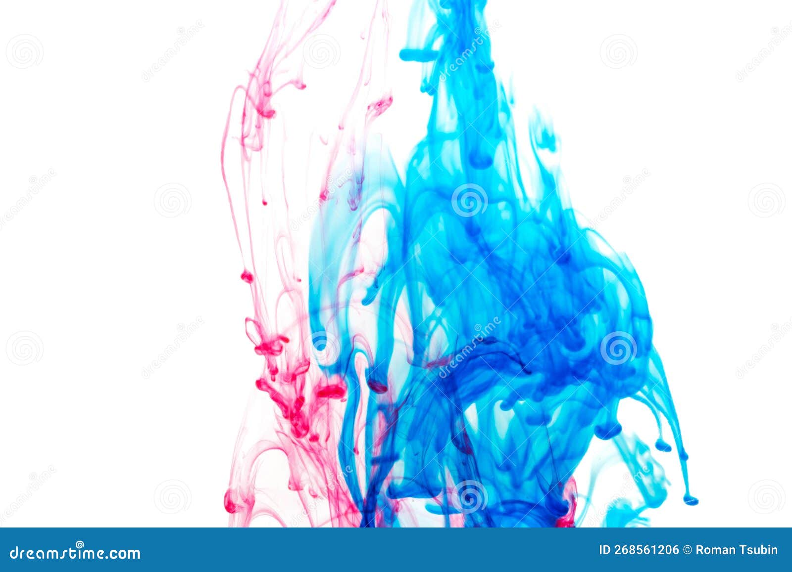 Splash of Blue and Red Paint Stock Photo - Image of painting, white ...