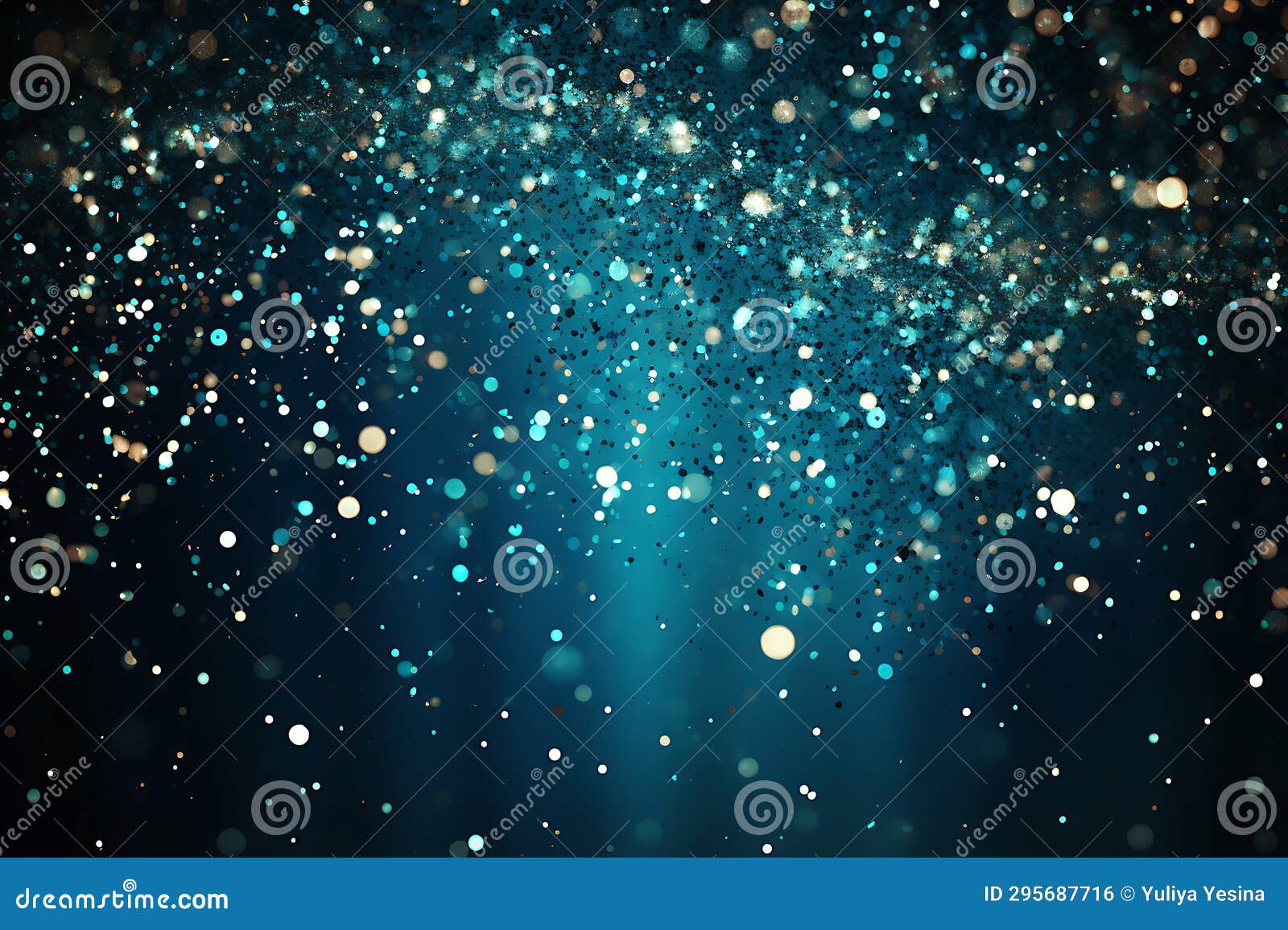 Splash of Blue Sparkles on Black Background Stock Photo - Image of ...
