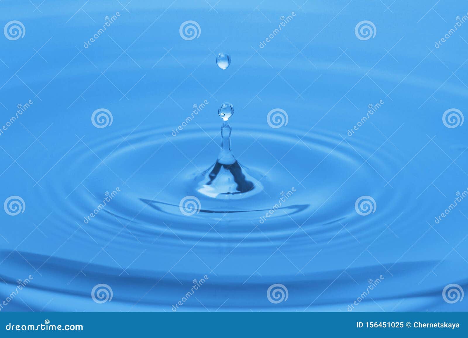 Splash of Blue Water with Drop, Stock Image - Image of circle, nature ...