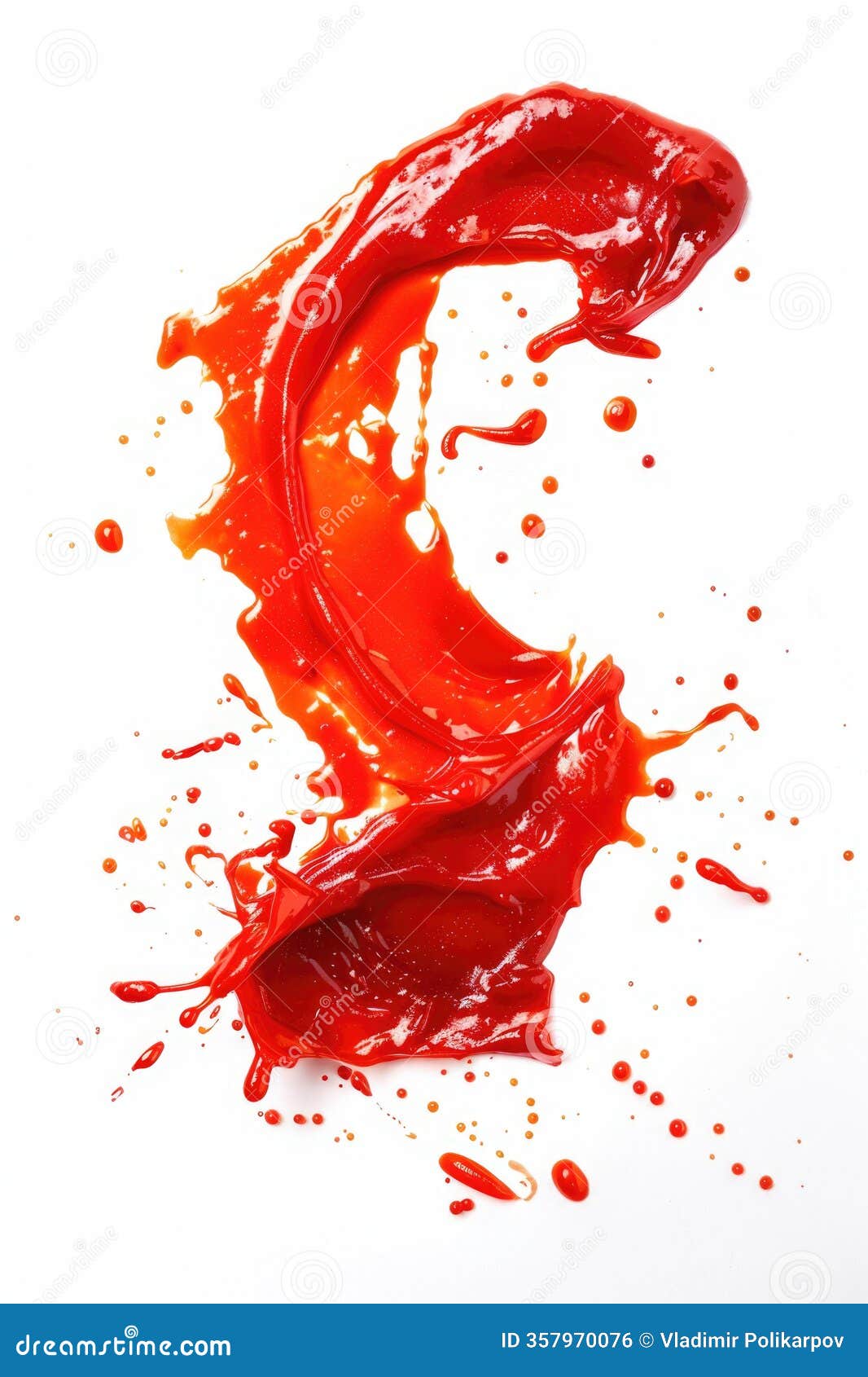 A Splash of Bright Red Liquid on a Clean White Surface, Possibly from a ...