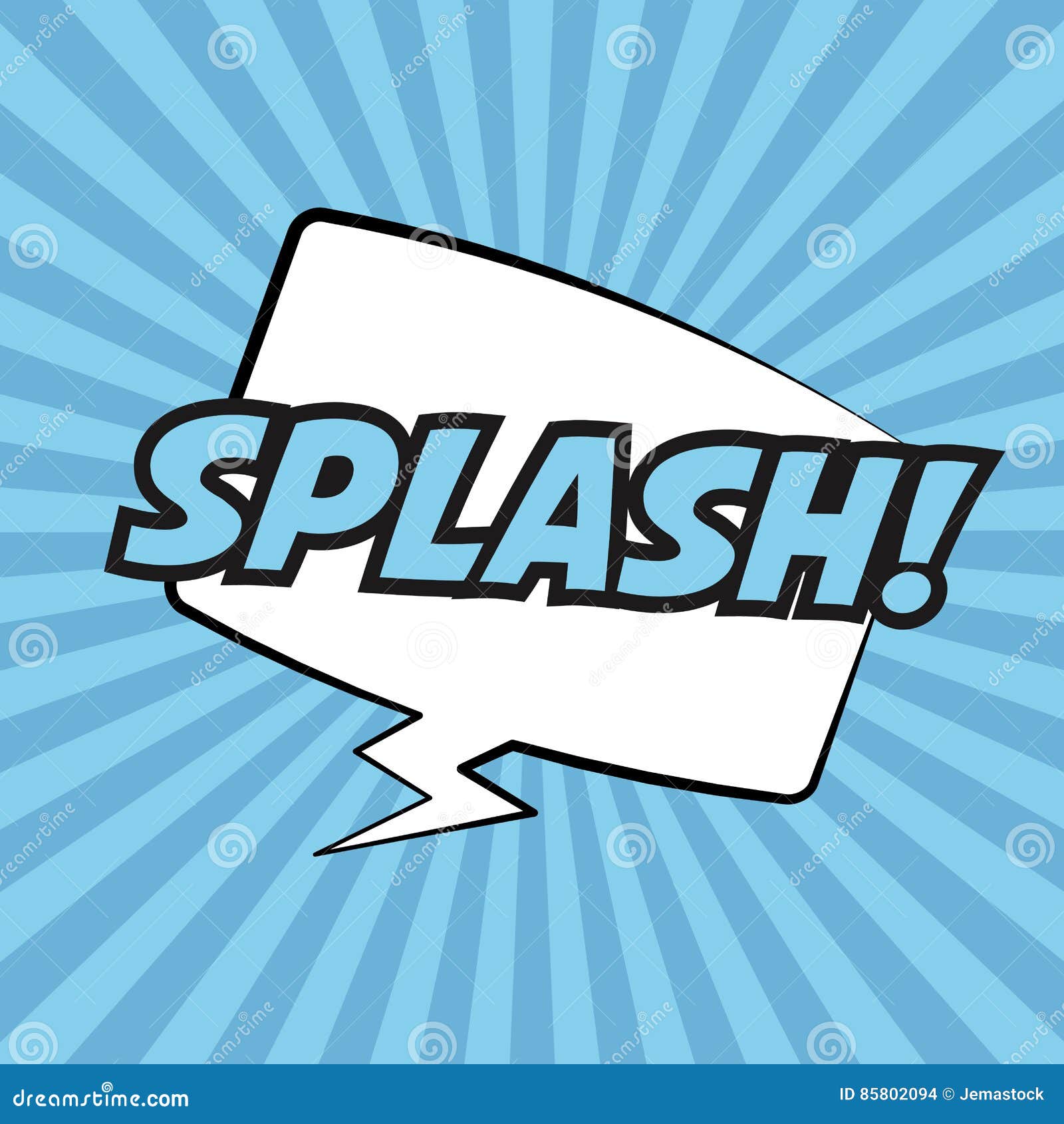 Splash Bubble Speech Dialog Pop Art Design Stock Vector - Illustration ...