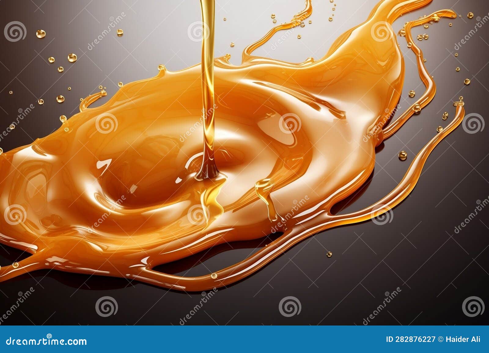 A Splash of Caramel Colored Liquid on a White Background. Generative AI ...