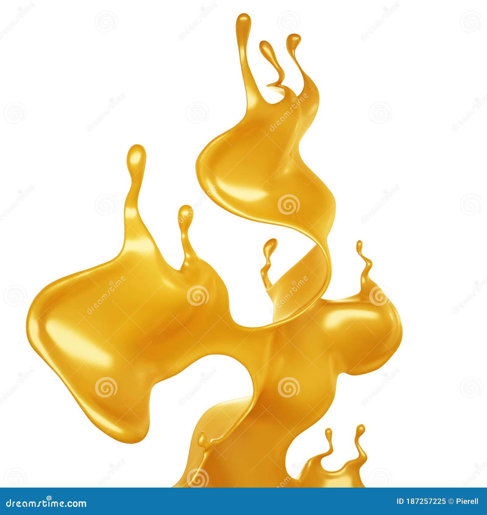 Splash of Caramel. 3d Illustration, 3d Rendering Stock Illustration ...