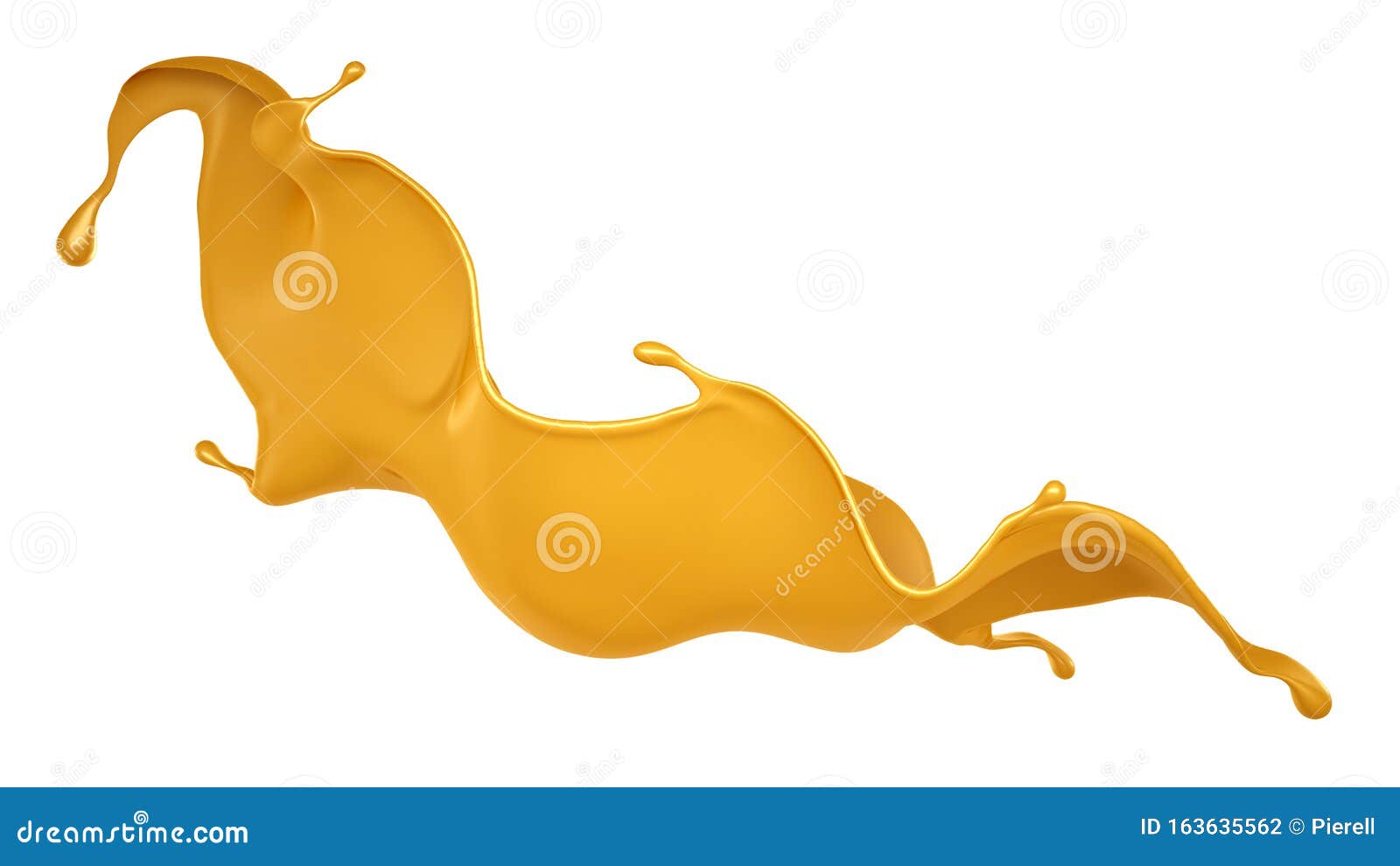 Splash of Caramel on a White Background Isolated. 3d Illustration, 3d ...