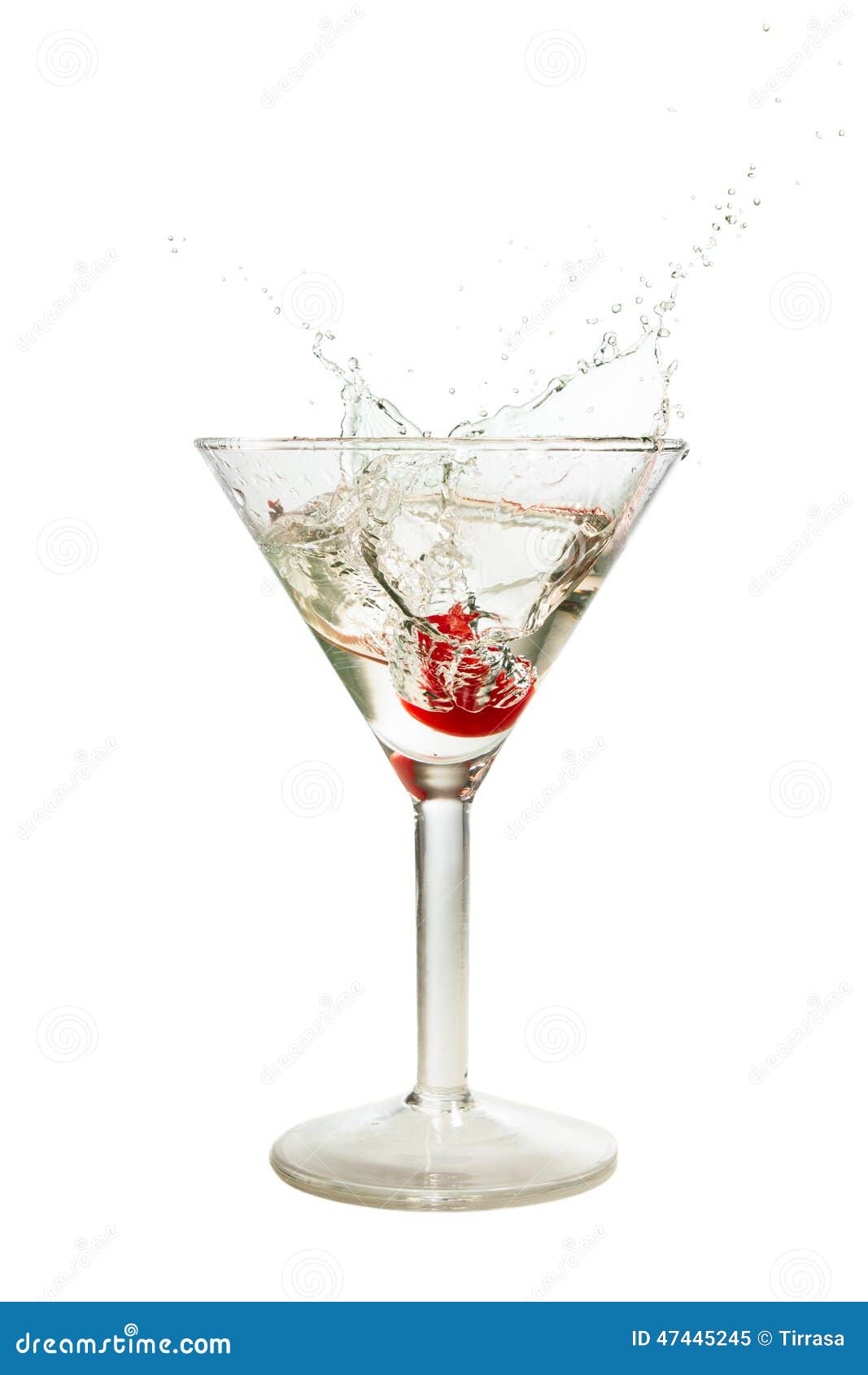 Splash Of Cherry In Martini Glass Stock Image - Image of freshness ...