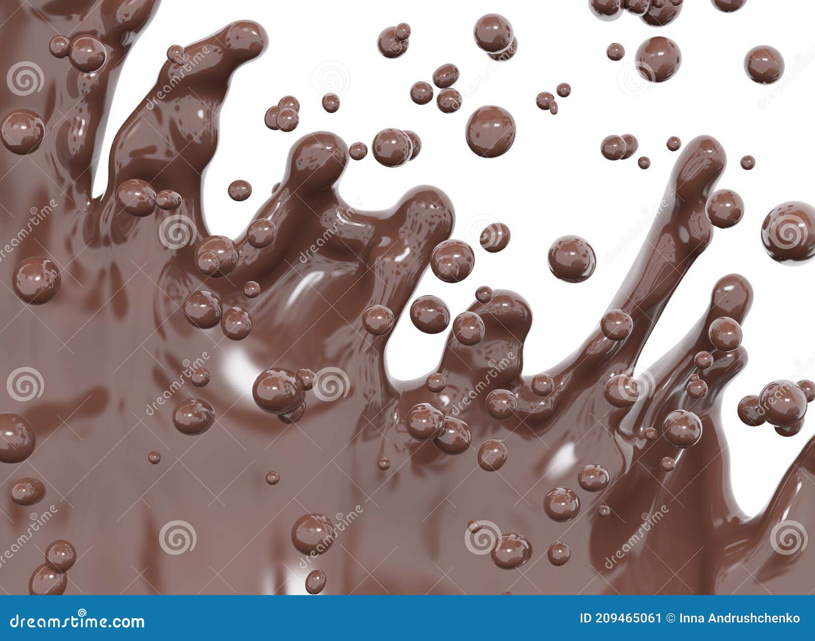 Splash of Chocolate Abstract Background, Coffee Backdrop 3d Rendering ...