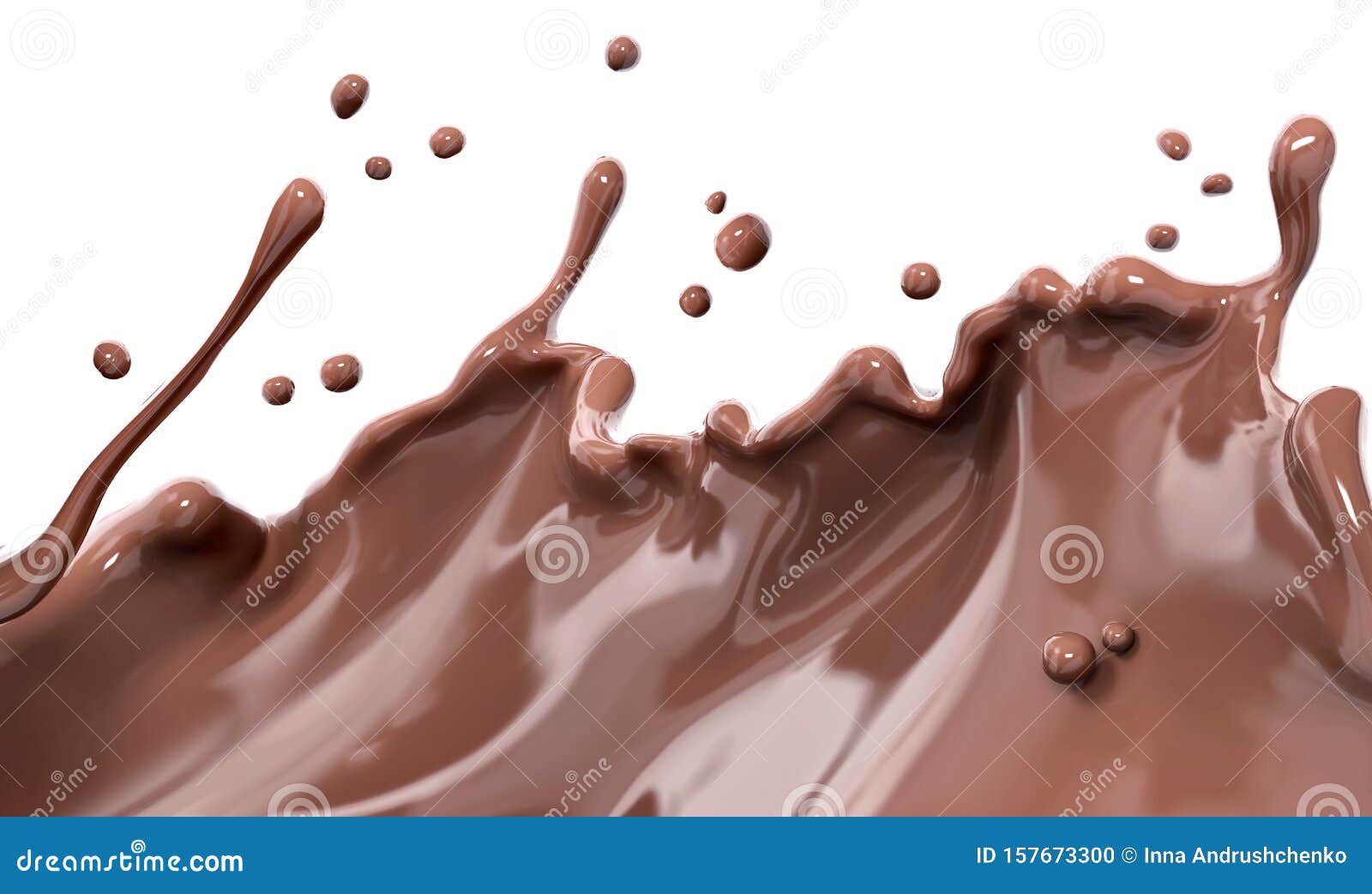 Splash of Chocolate Abstract Background 3d Rendering Stock Illustration ...