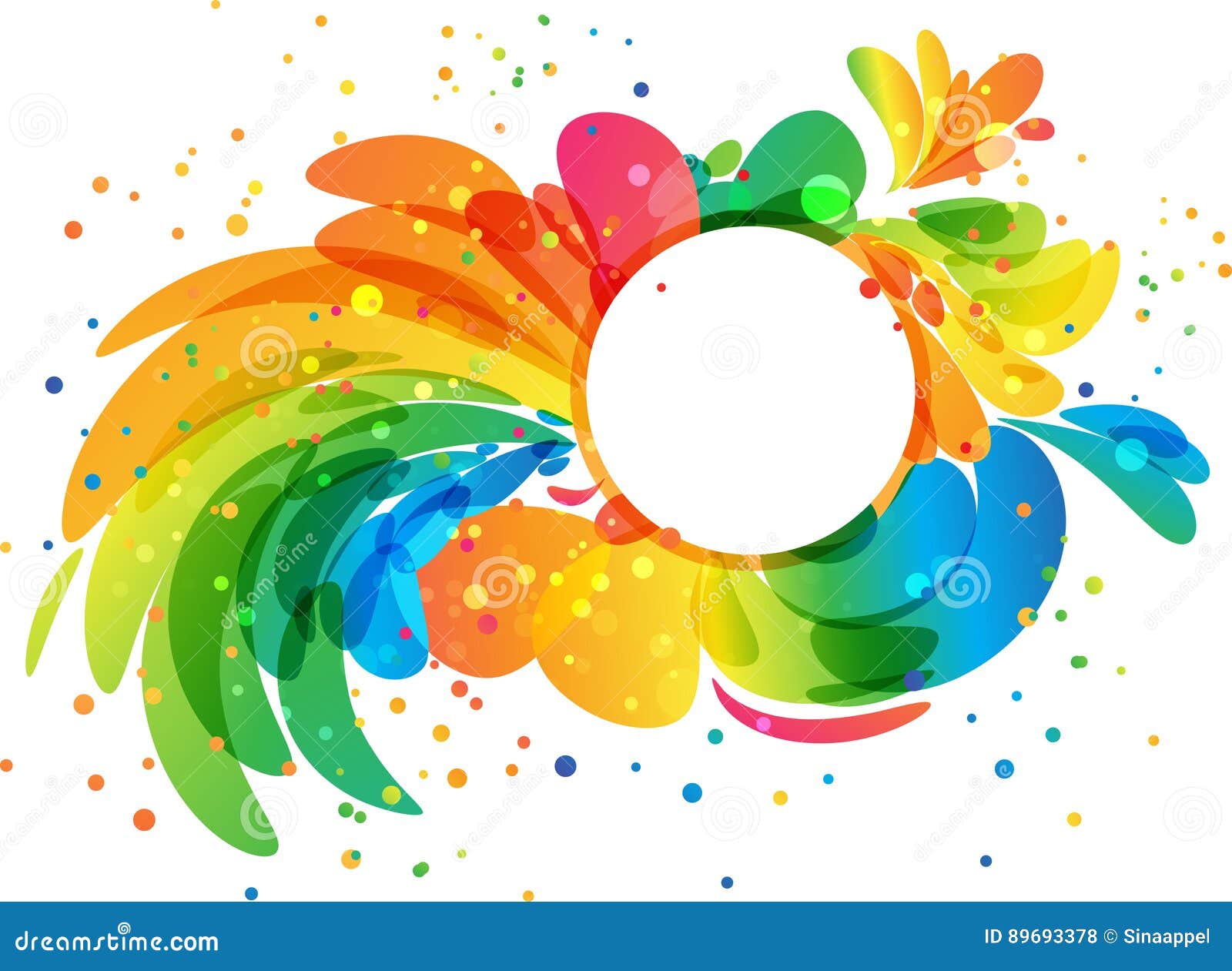Splash circle frame stock vector. Illustration of abstraction - 89693378