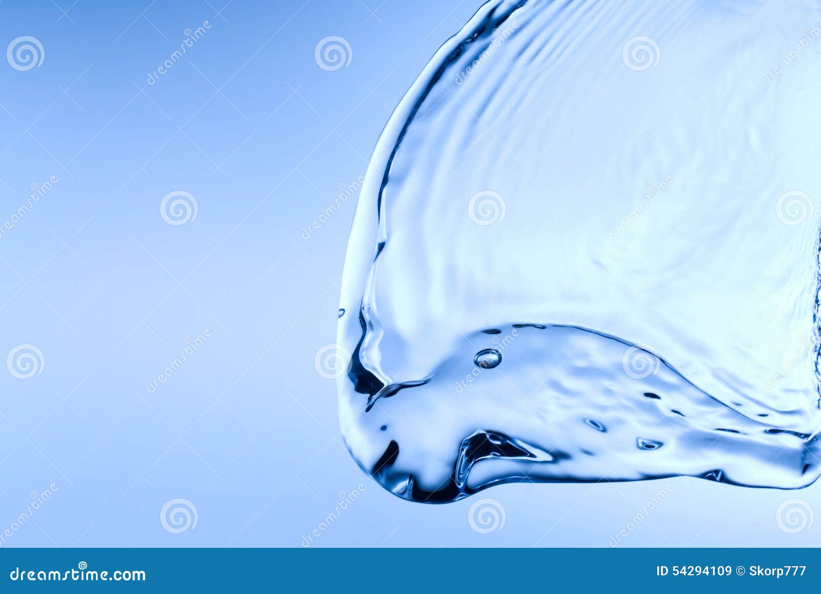 Splash Clean Water on Blue Background Stock Image - Image of drink ...