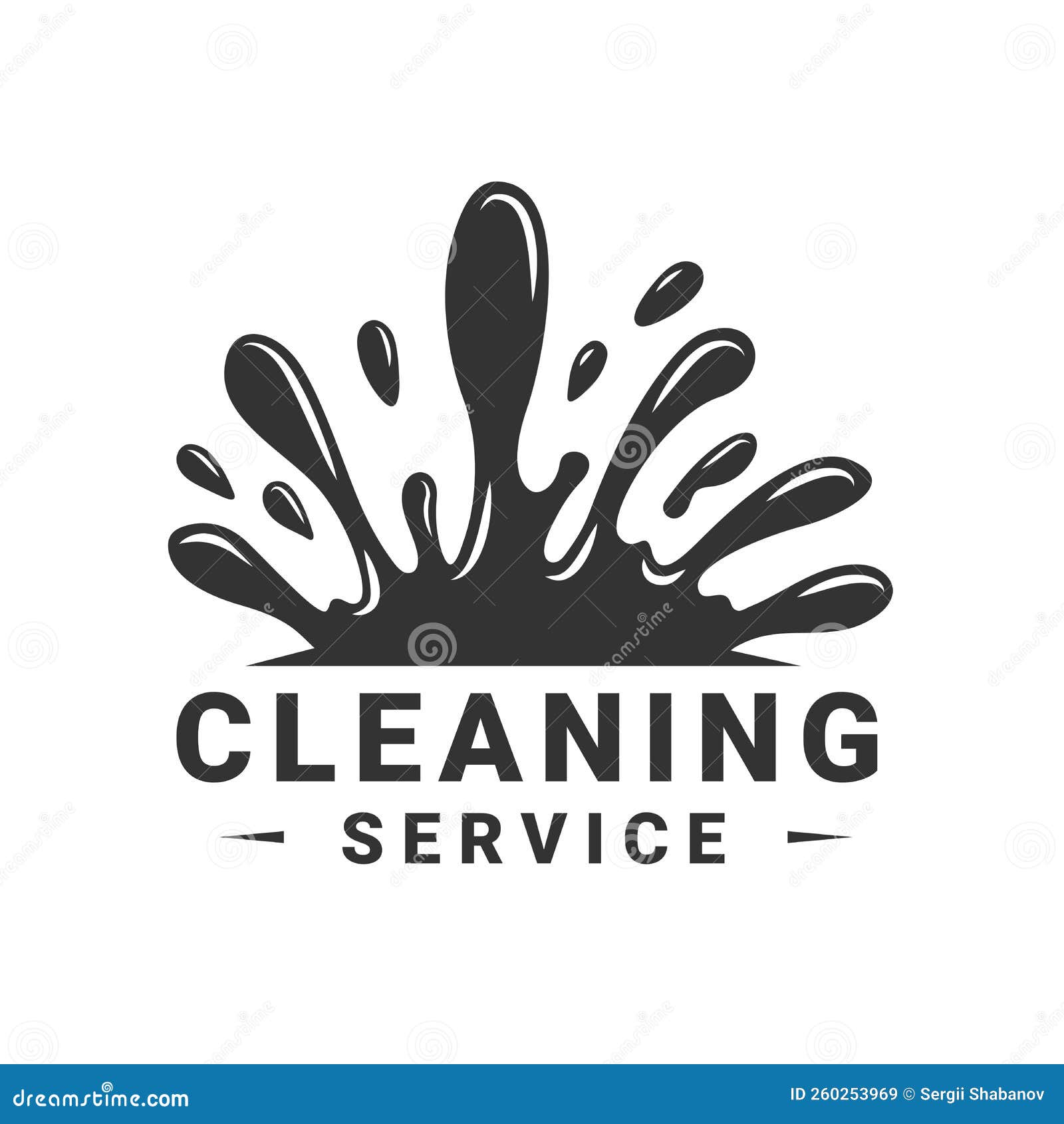 Splash cleaning logo stock vector. Illustration of clean - 260253969