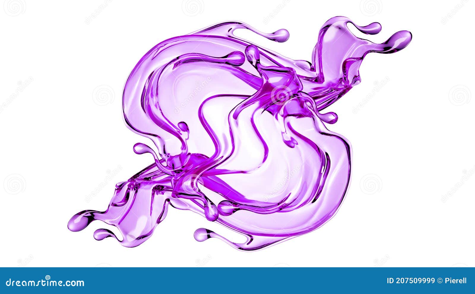 Splash of Clear Violet Liquid. 3d Illustration, 3d Rendering Stock ...