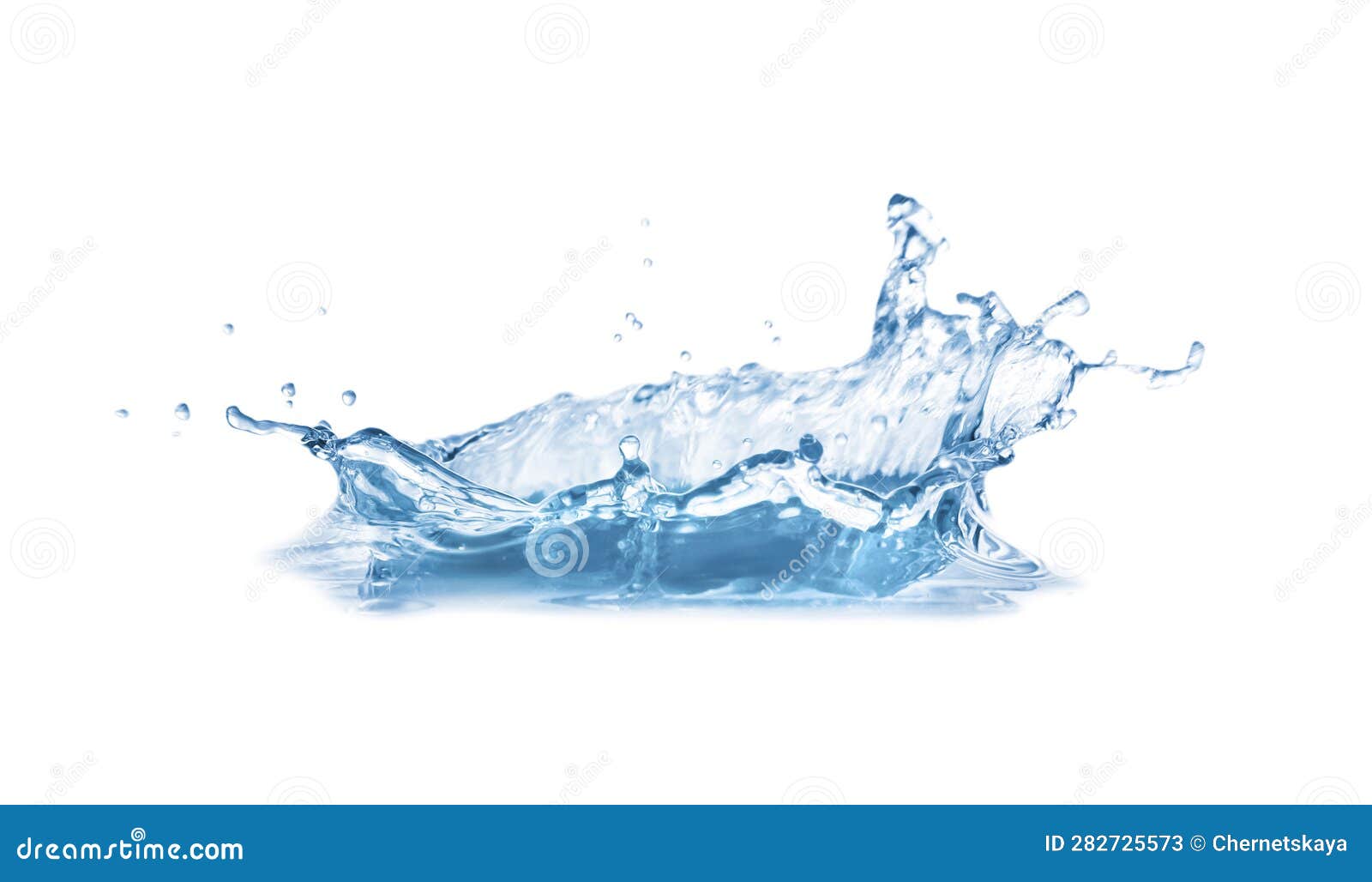 Splash of Clear Water Isolated on White Stock Image - Image of color ...