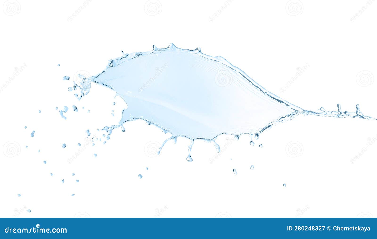 Splash of Clear Water on White Background Stock Image - Image of flow ...