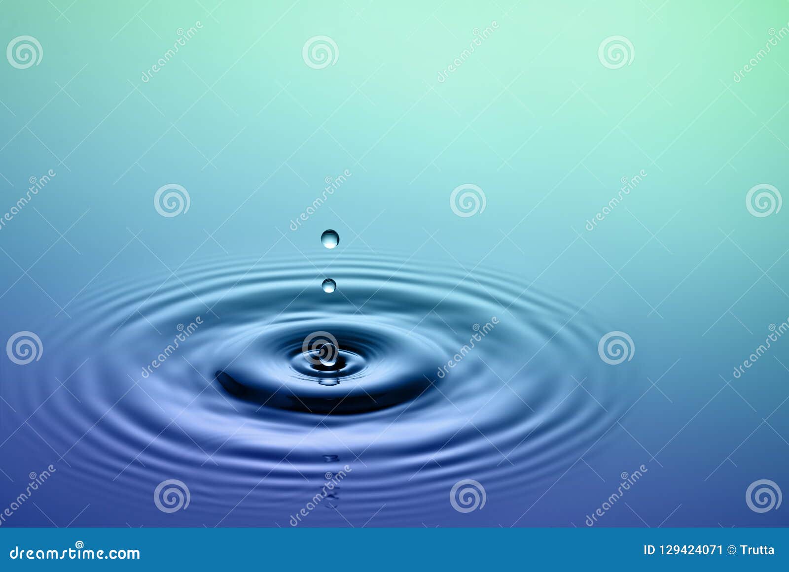 Water Splash - Falling Drop of Rain Stock Image - Image of blue ...