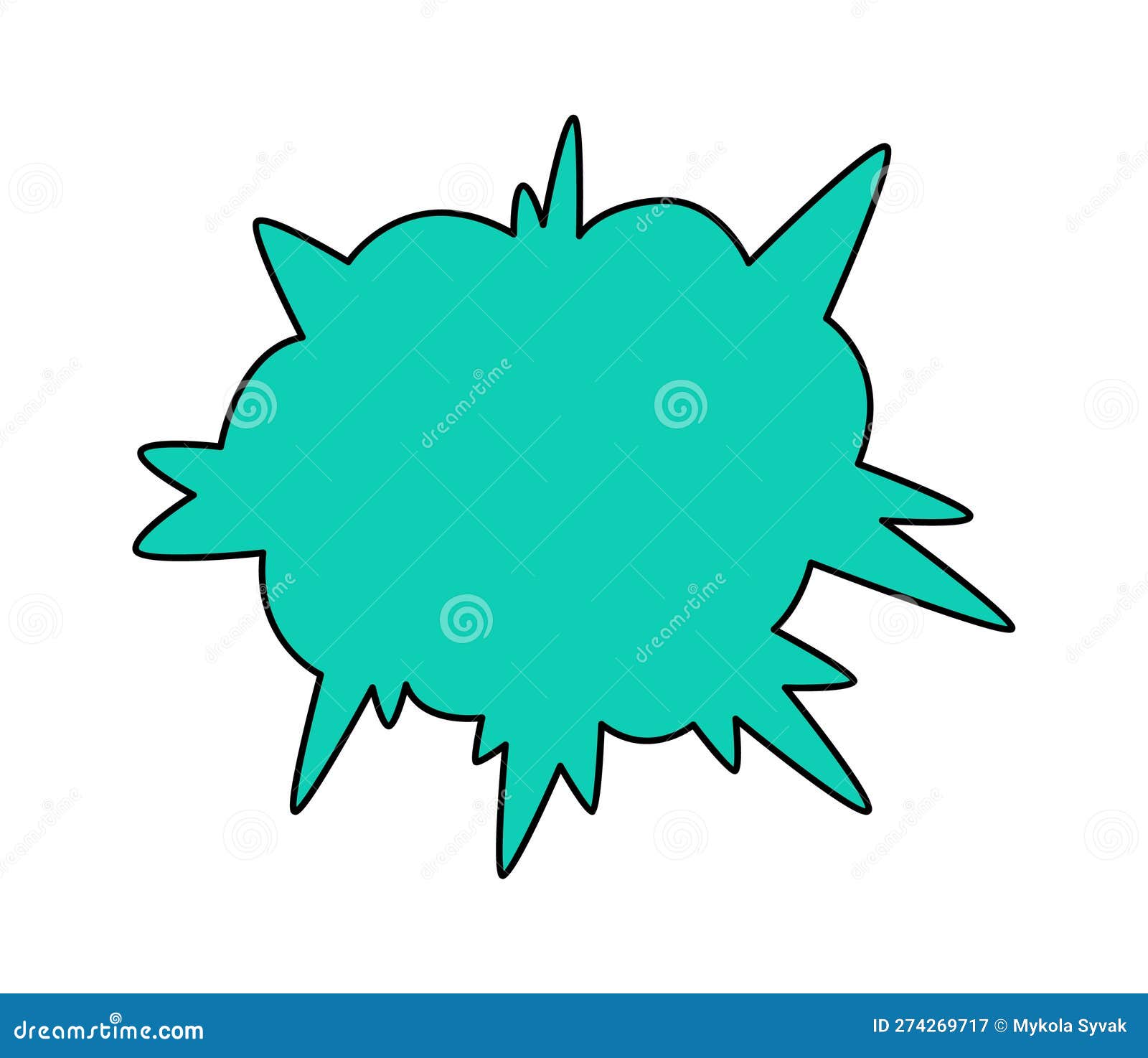 Splash Cloud Sticker stock vector. Illustration of graphic - 274269717