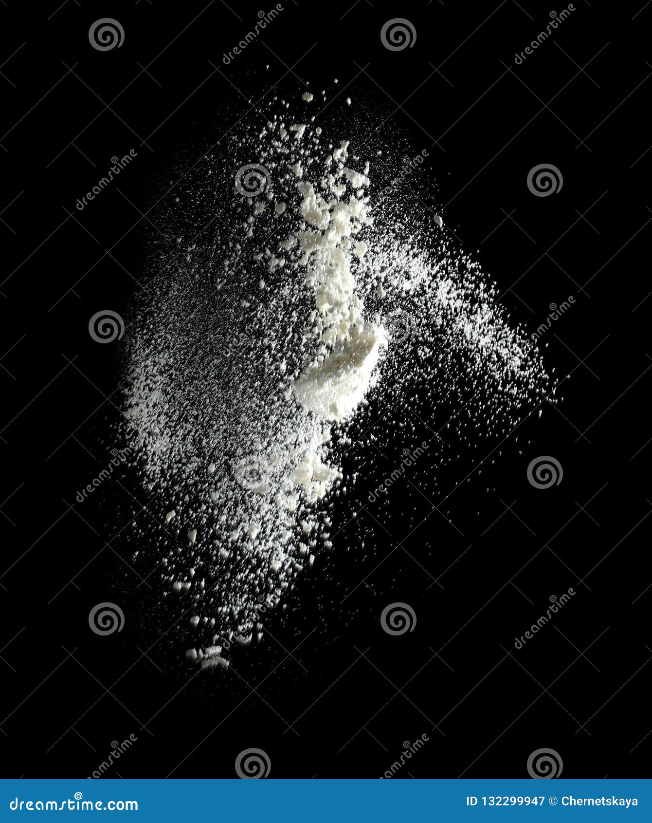 Splash Cloud of Wheat Flour Stock Image - Image of abstract, elements ...