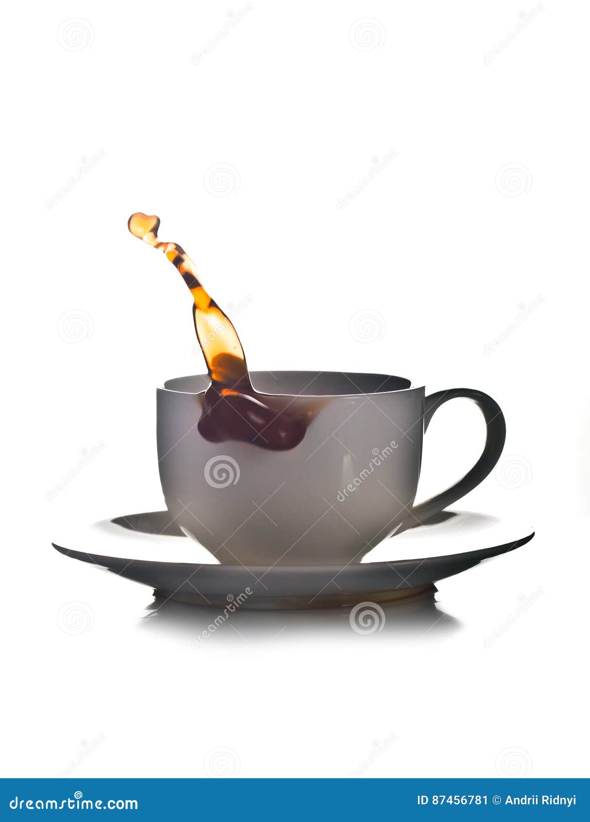 Splash of coffee stock image. Image of saucer, conceptual - 87456781