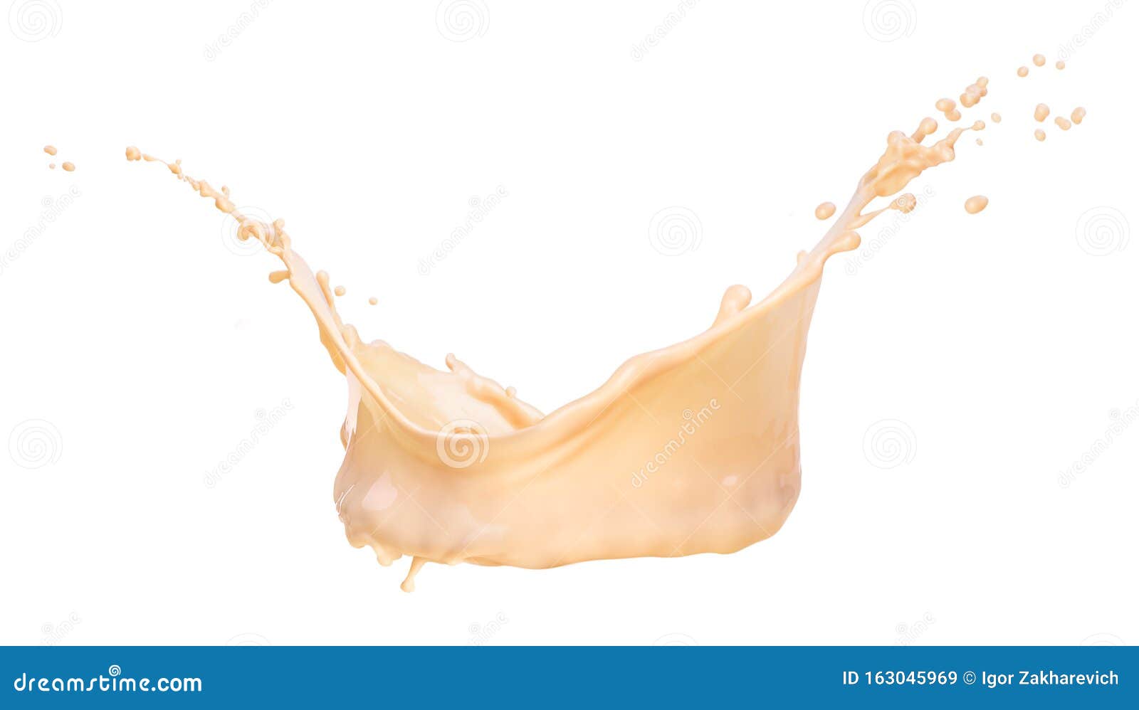 Milk Crown On A White Background. Milk In A Glass Royalty-Free Stock ...