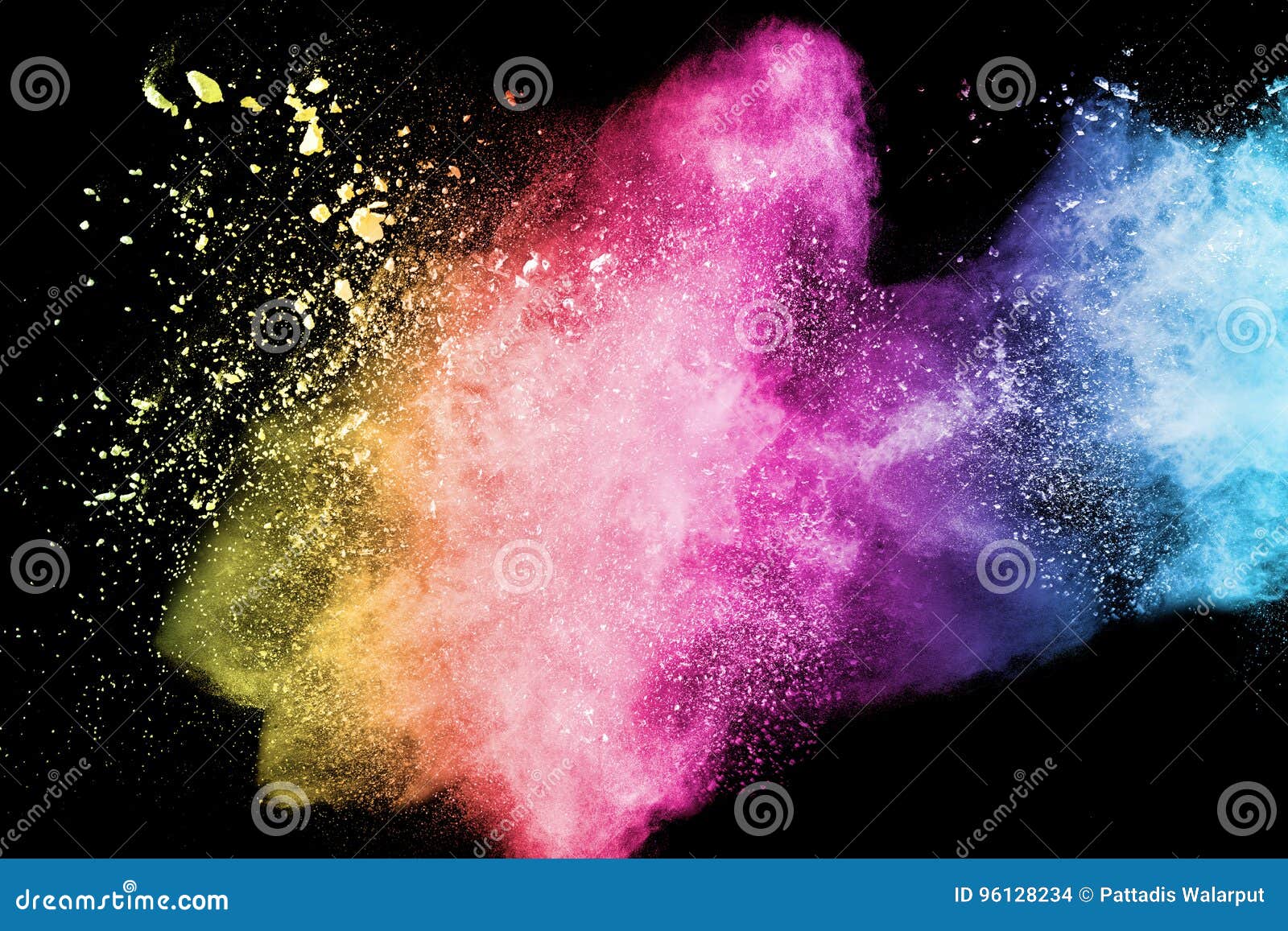 Splash of color powder stock photo. Image of explosion - 96128234