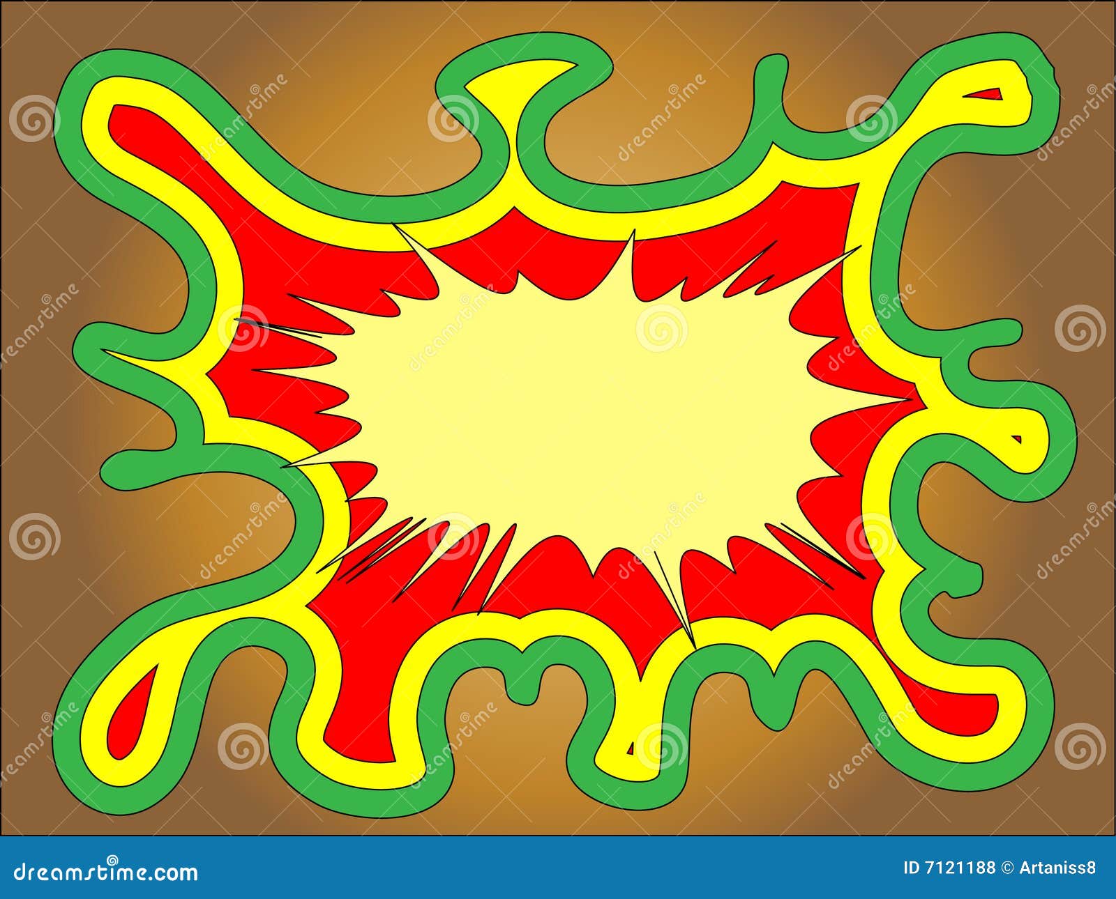 Splash colored frame stock vector. Illustration of shape - 7121188