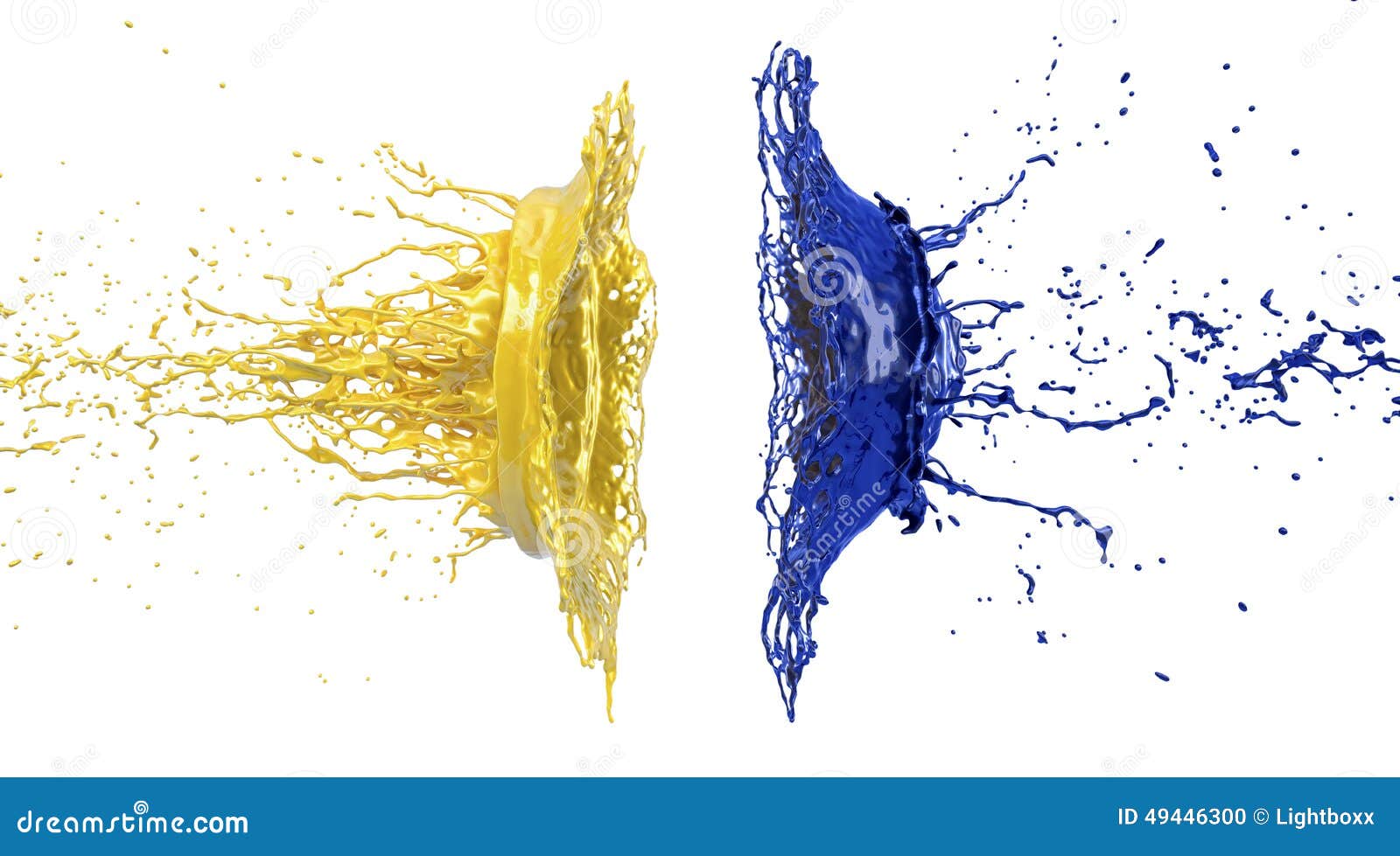 Splash - Colored Paint - Isolated on White Stock Illustration ...