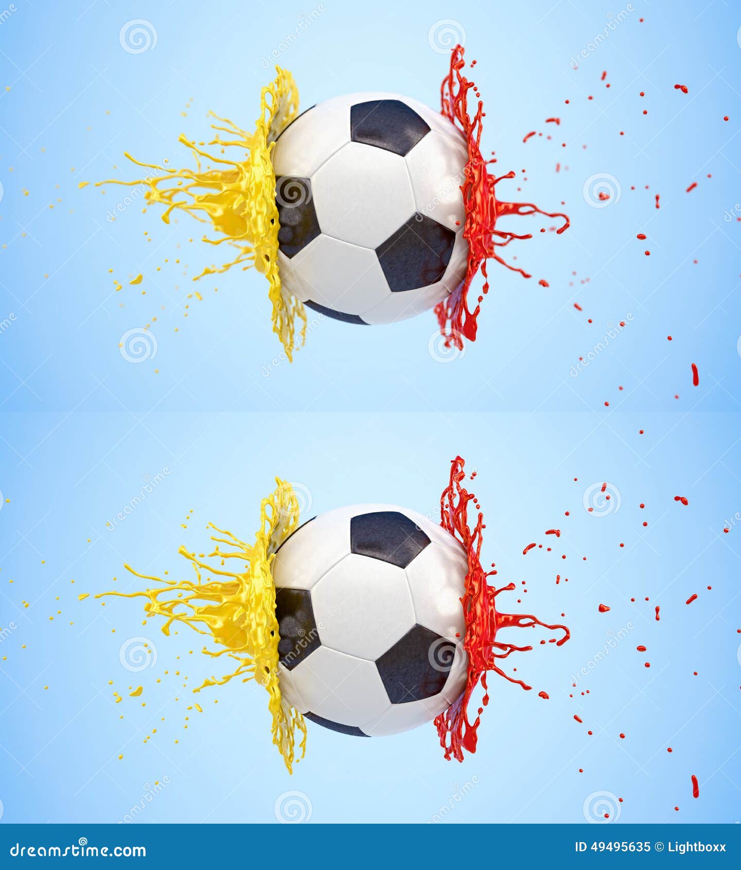 Splash - Colored Paint - Soccer Ball Stock Illustration - Illustration ...