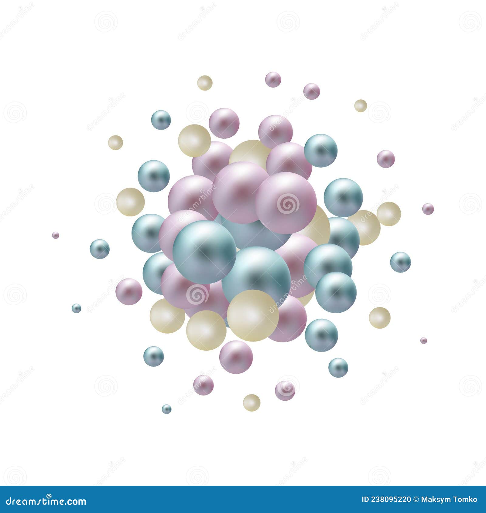 Splash of Colored Pearl Pearls. Festive Background. Eps 10 Stock Vector ...
