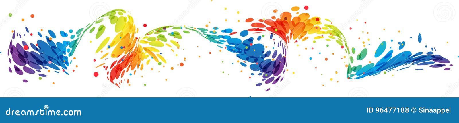 Splash colorful wave stock vector. Illustration of element - 96477188