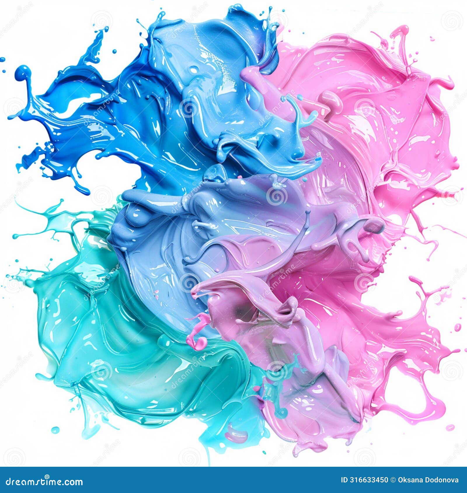 Splash of Colors on a White Background Stock Illustration ...