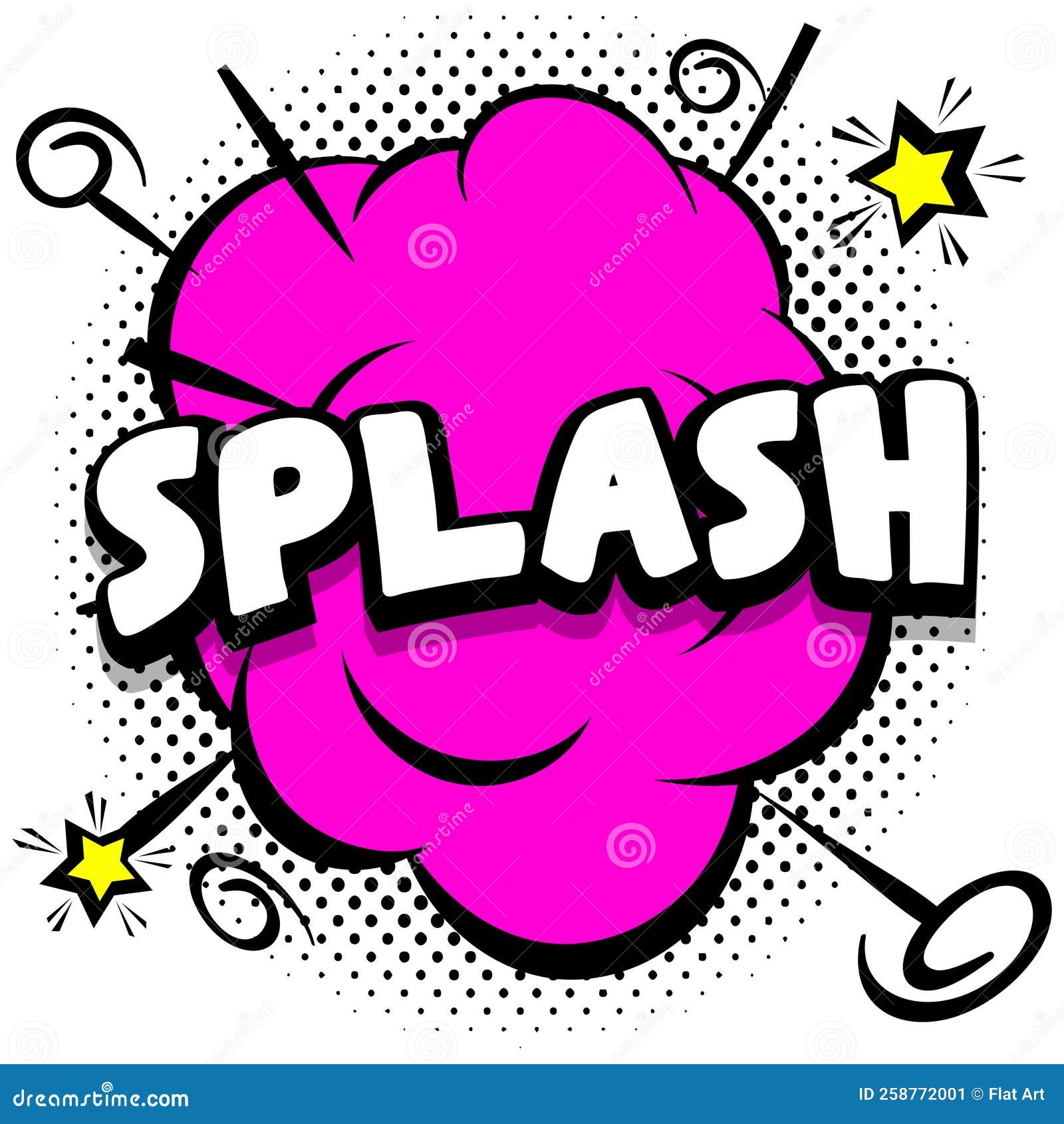 Splash Comic Bright Template with Speech Bubbles on Colorful Frames ...
