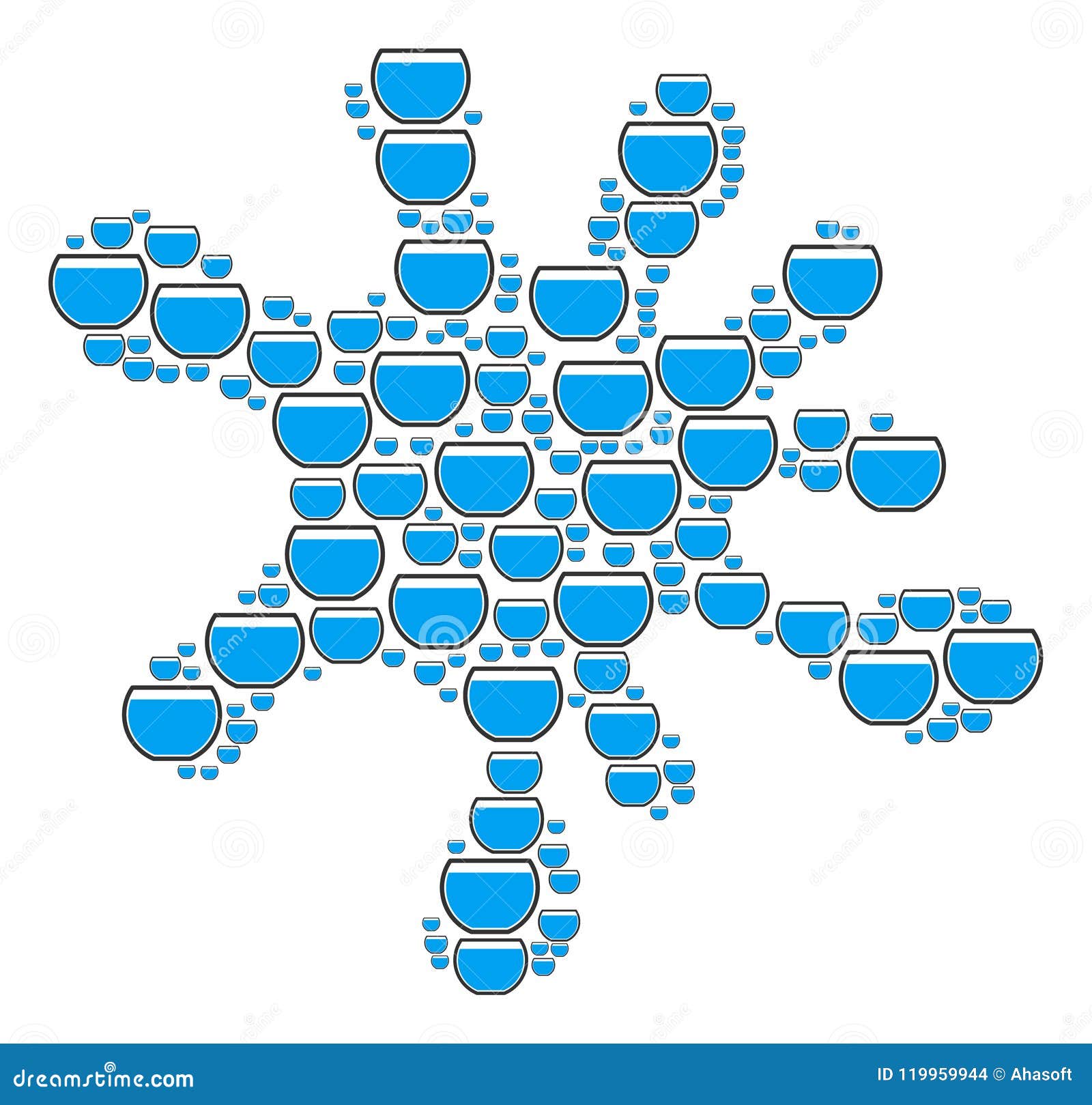 Spot Mosaic of Water Bowl Icons Stock Vector - Illustration of ...