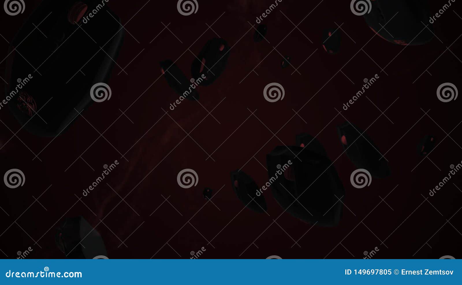 Splash of Computer Mouse. 3D Animation. Objects Spinning. Stock Video ...