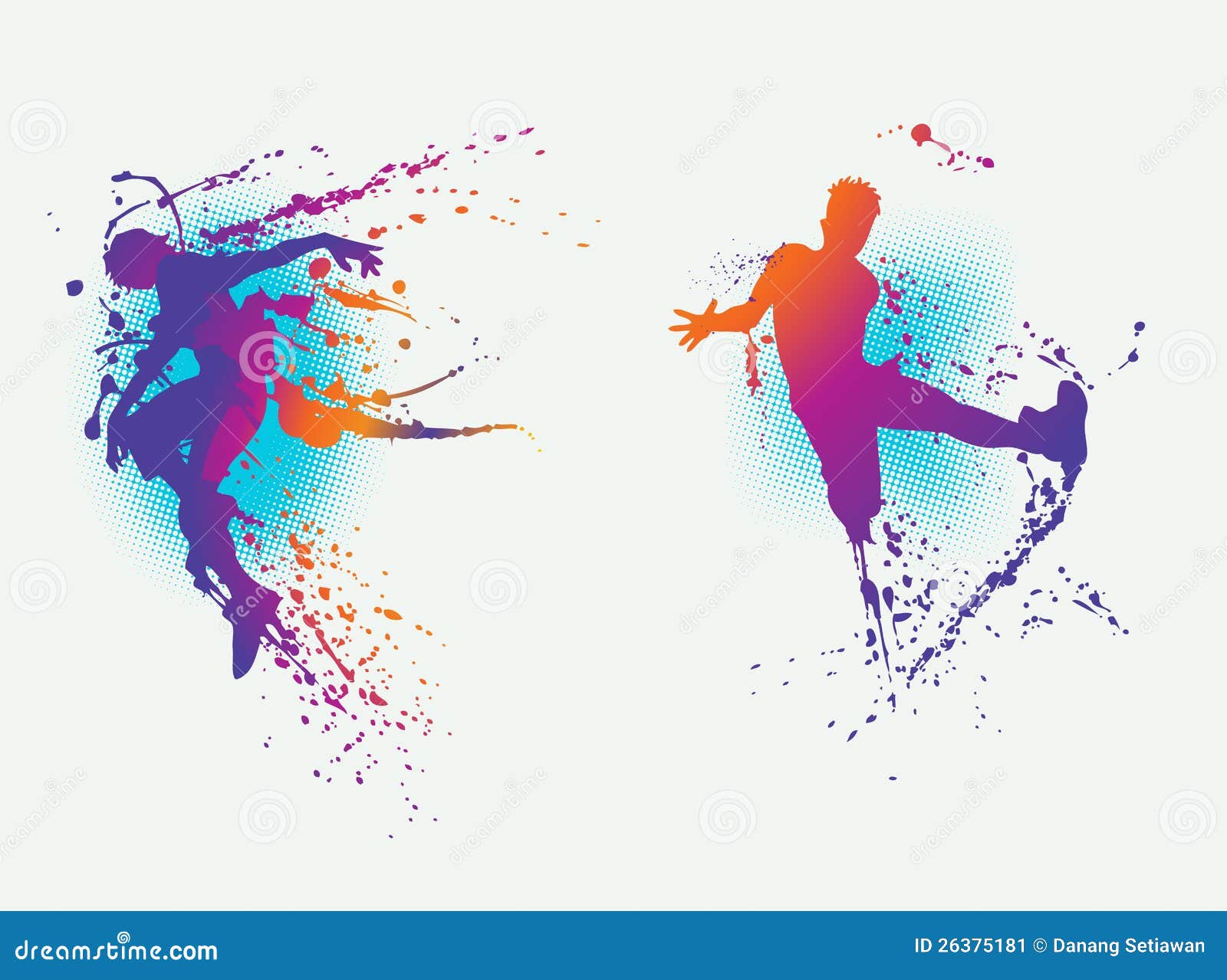 Splash dancer stock vector. Illustration of clubbers - 26375181