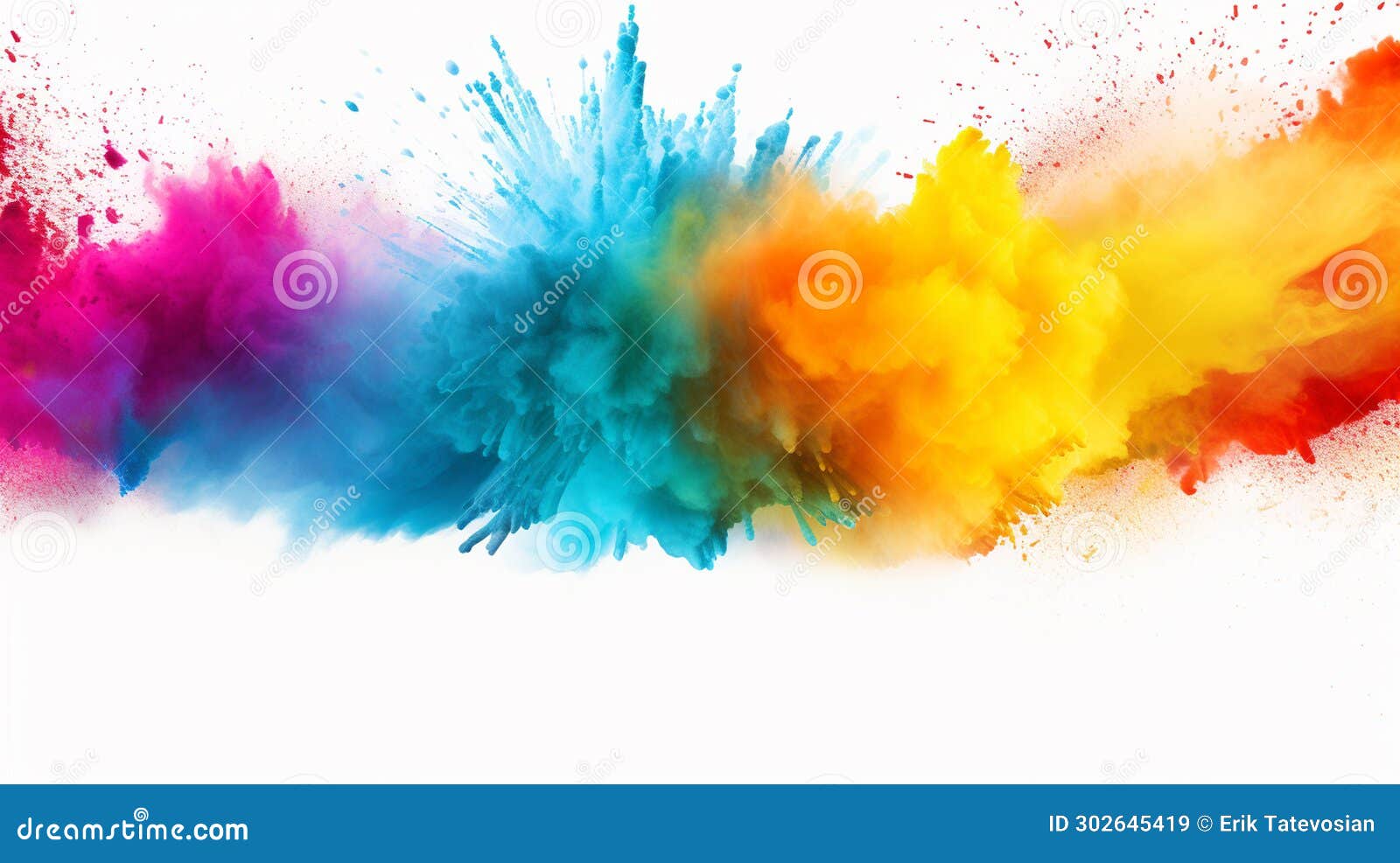 Splash of Different Colors on a White Background. Selective Focus Stock ...