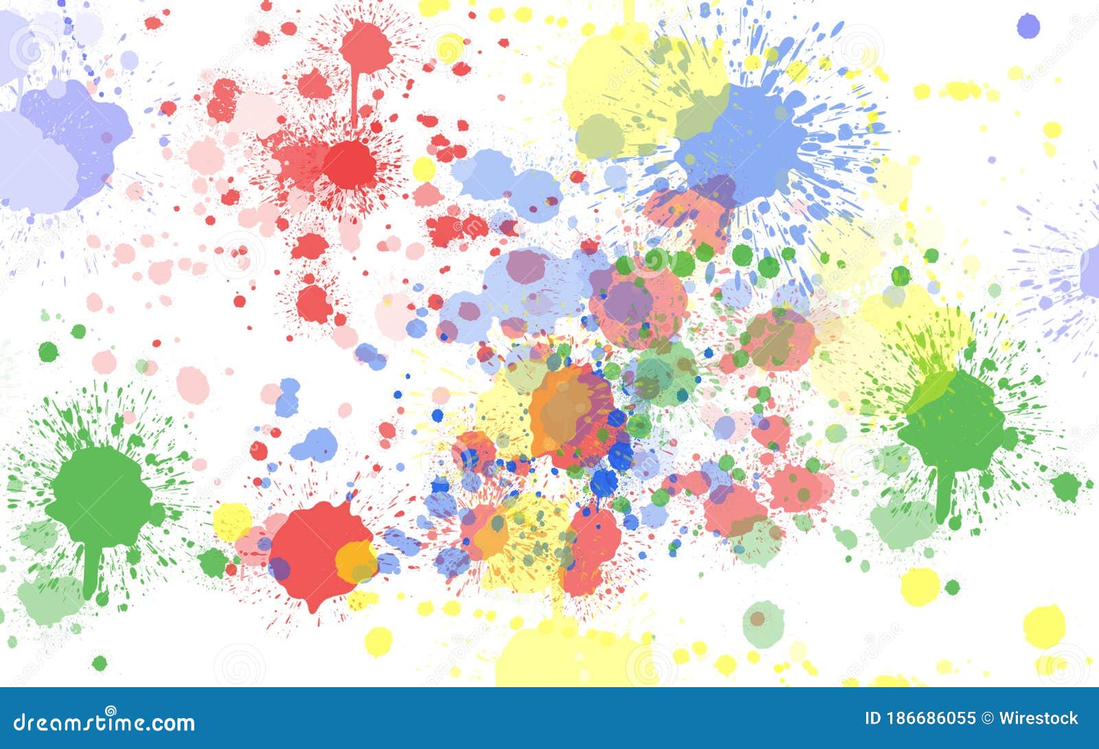 Splash Of Different Paint Colors On A White Background Royalty-Free ...